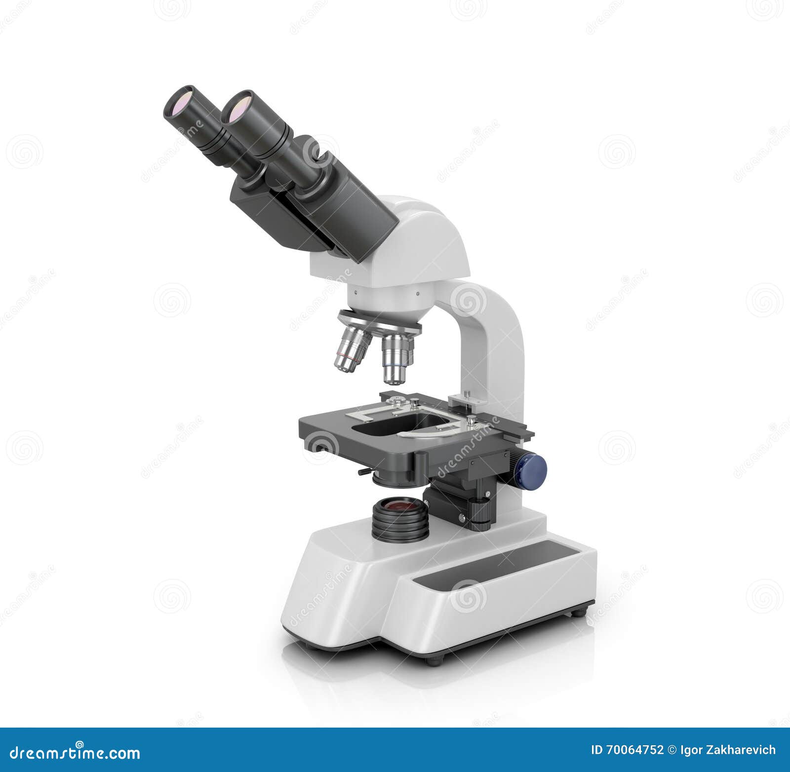 Microscope Isolated On White Background. Scientific Instrument ...