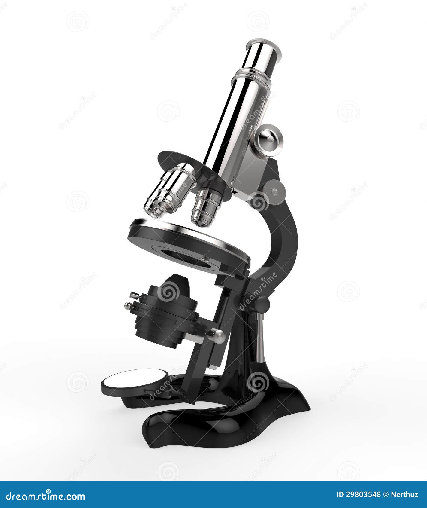 Microscope Isolated on White Background Stock Illustration ...