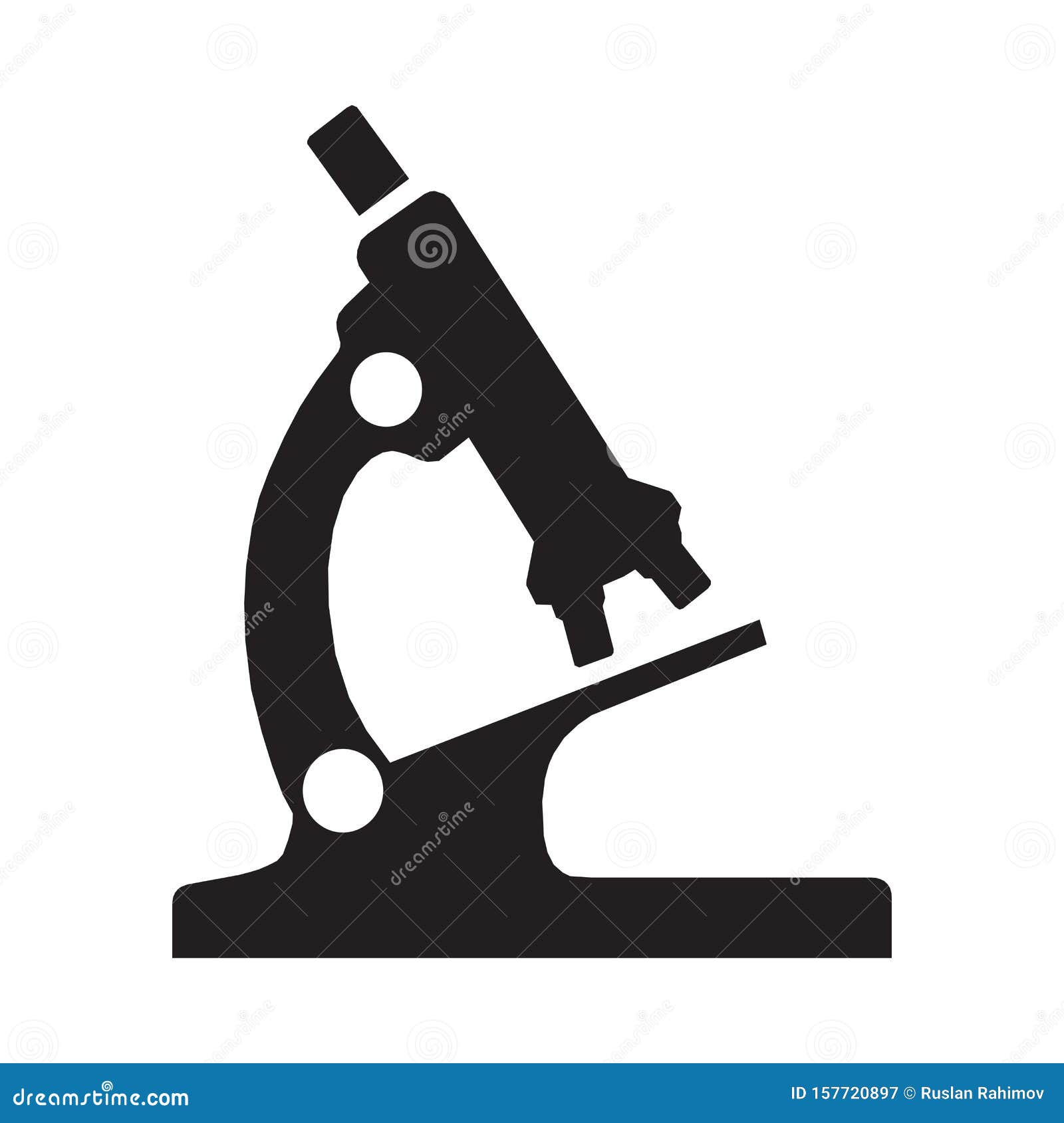 Microscope Isolated on White Background Stock Illustration ...