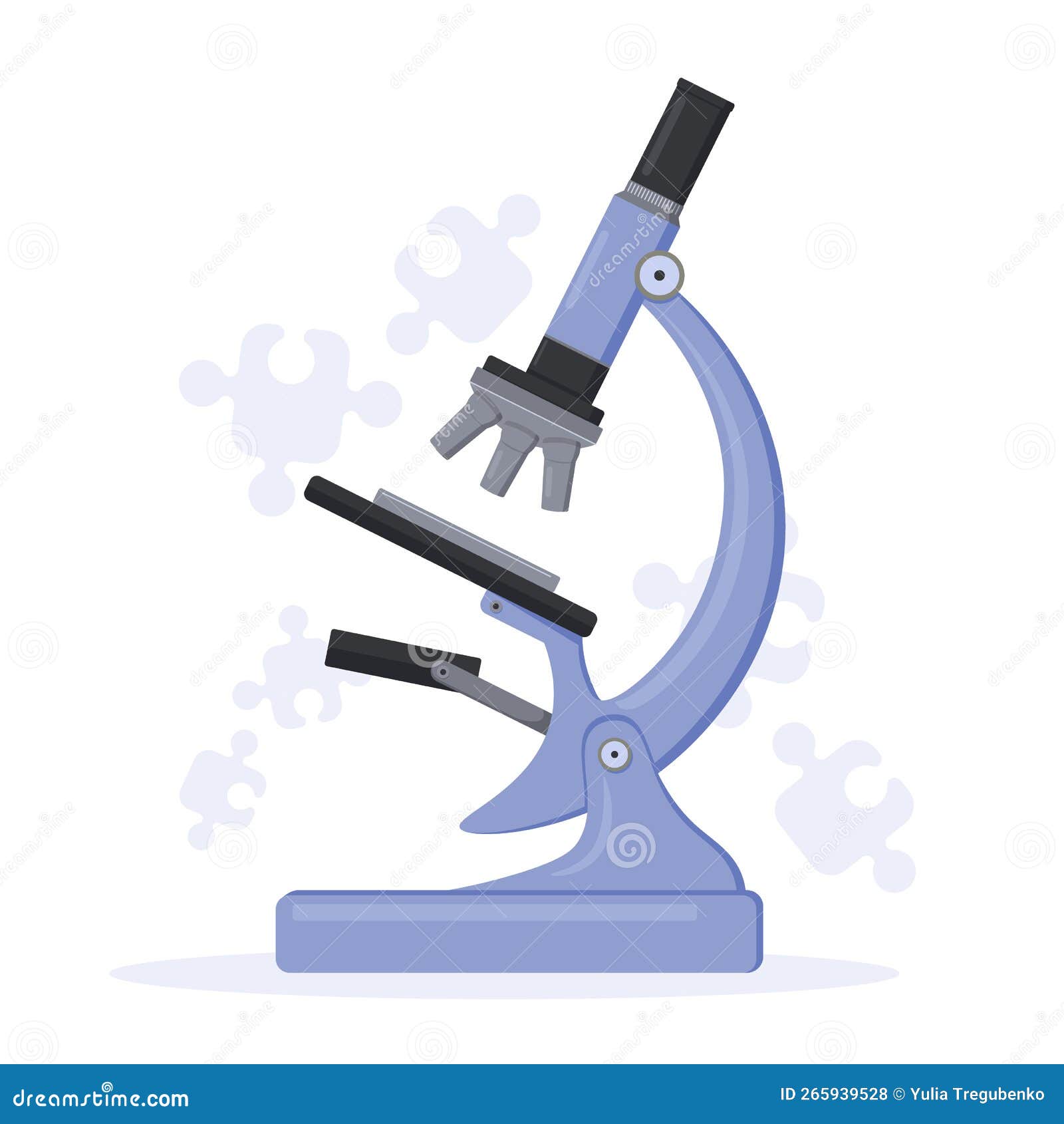 Microscope Isolated on White Background in Flat Style Stock Vector ...