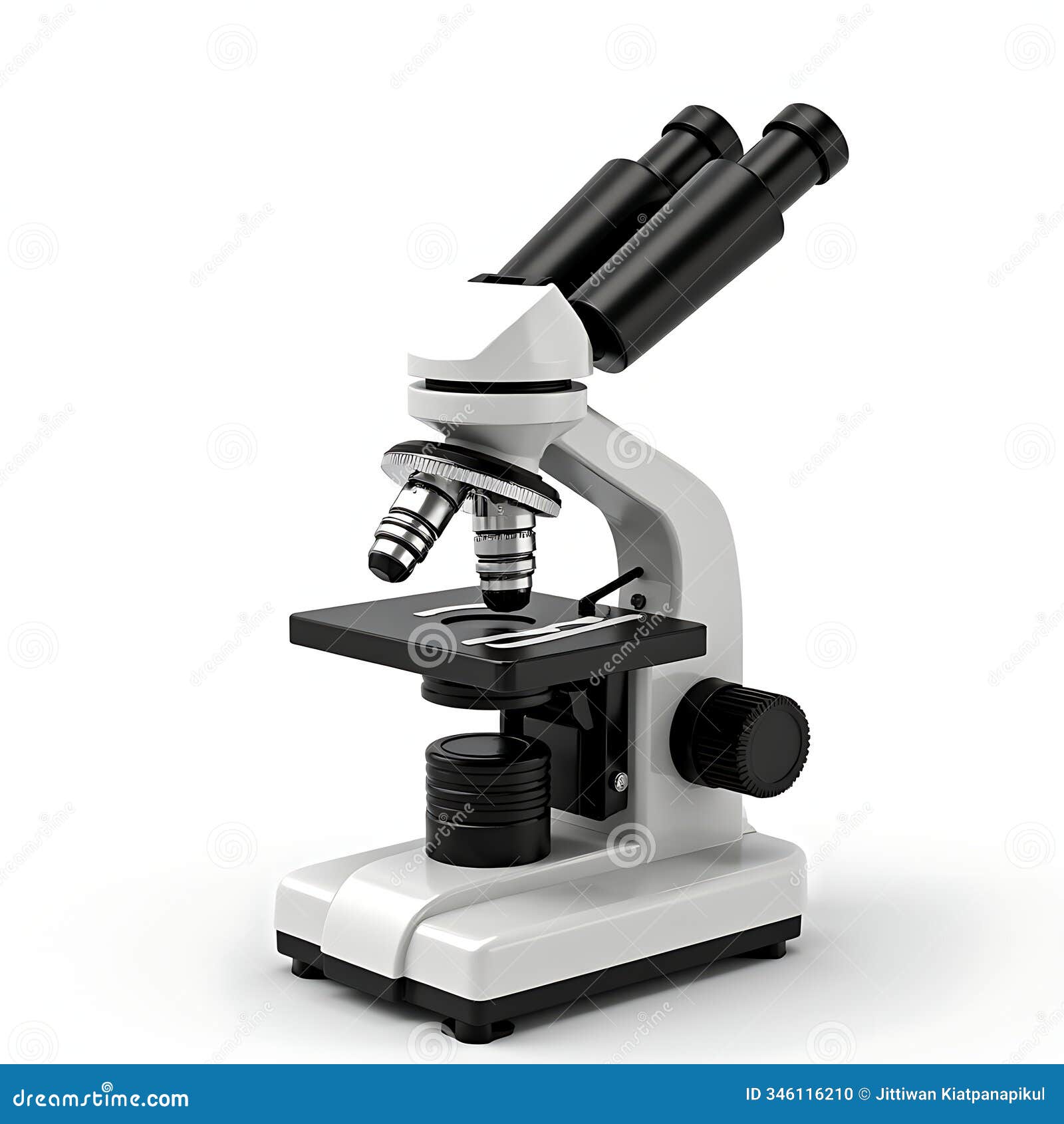 A Microscope Isolated on White Background Stock Illustration ...