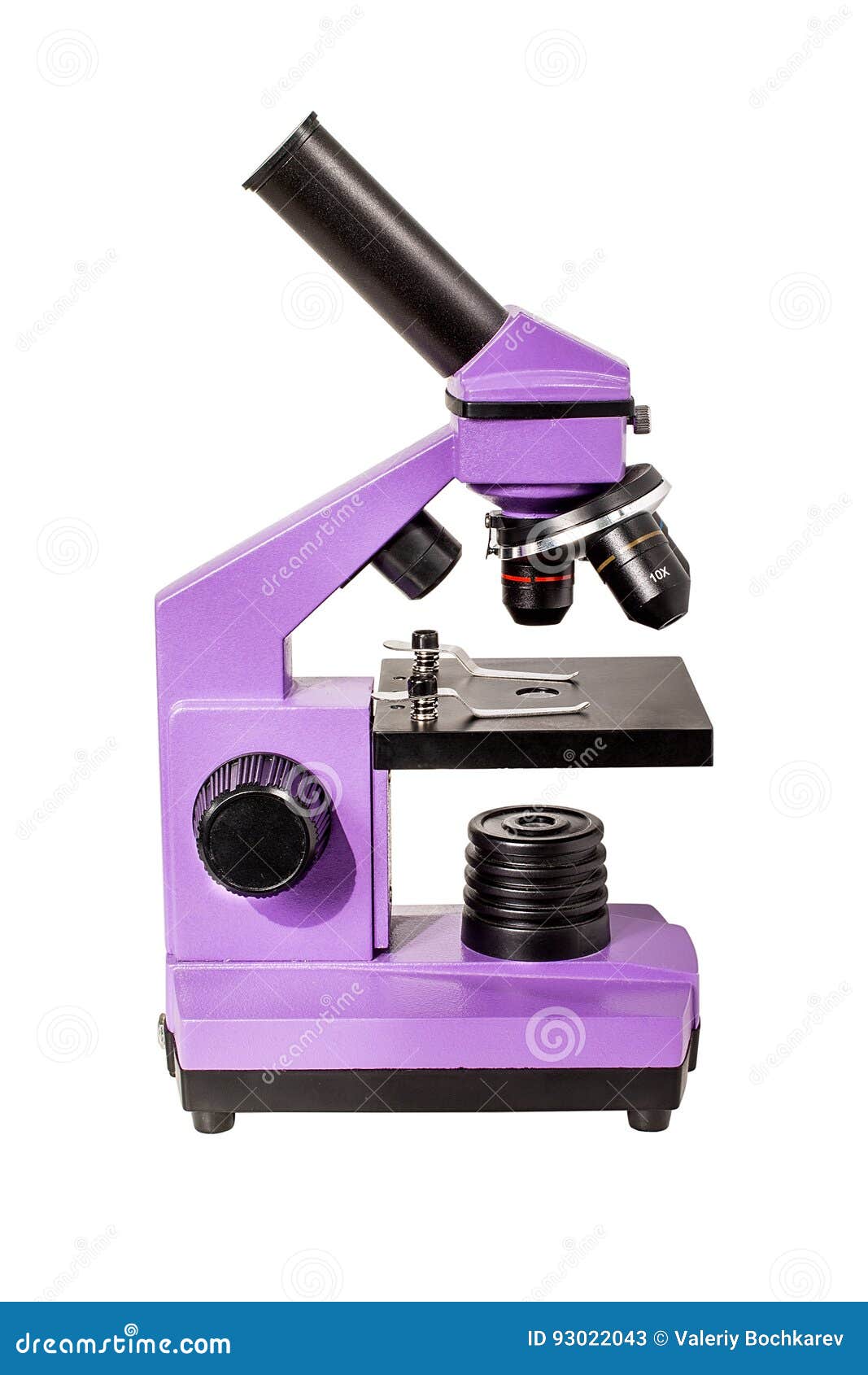 Microscope Isolated on White Background Stock Image - Image of ...