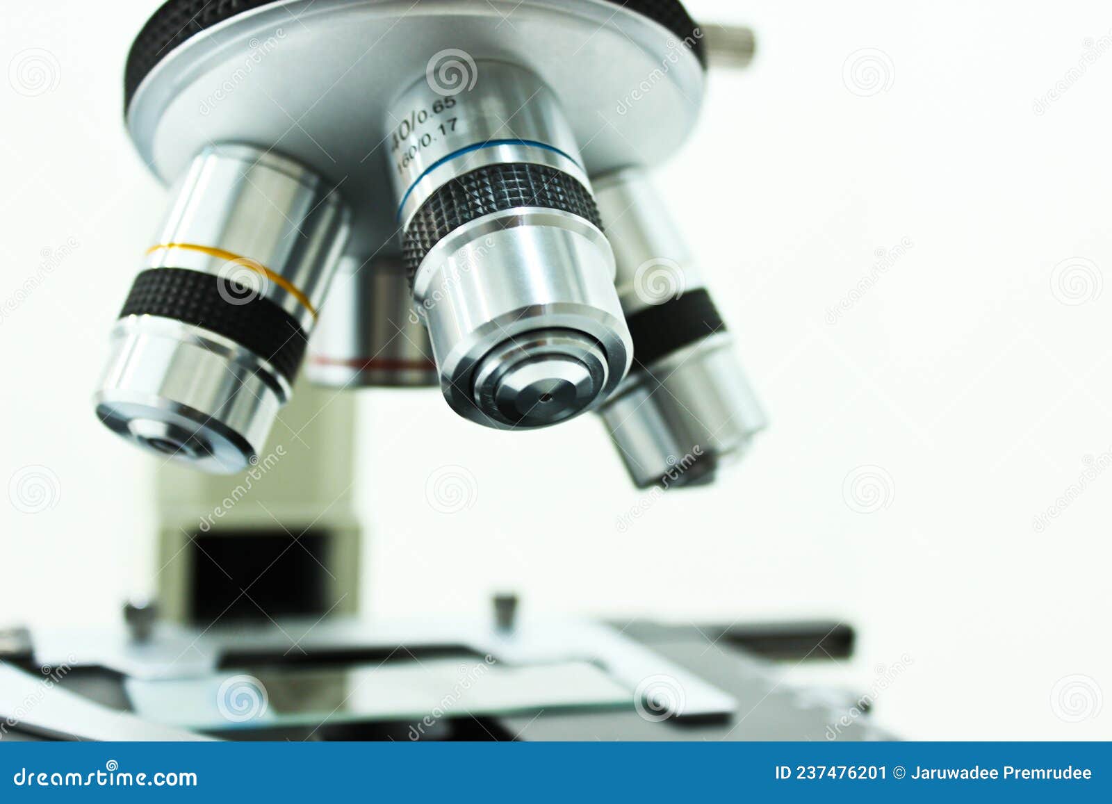 Microscope Isolated on the White Background Stock Image - Image of ...