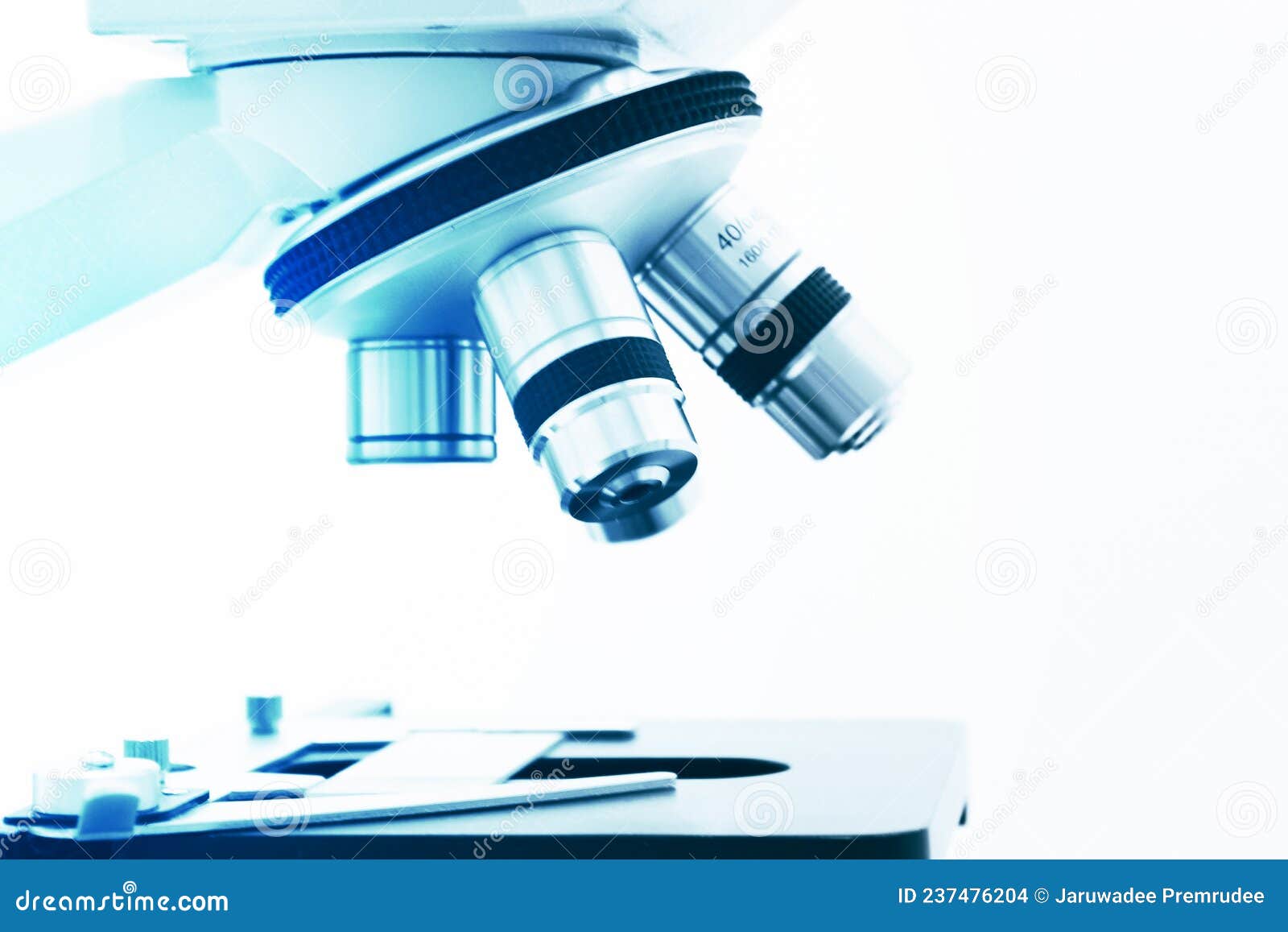 Microscope Isolated on the White Background Stock Photo - Image of ...