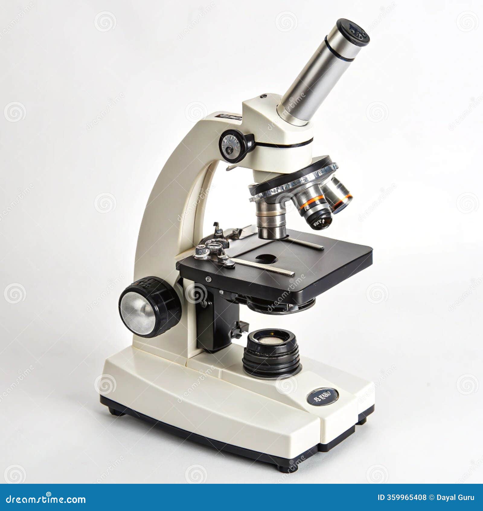 Microscope Isolated on White Background Stock Illustration ...