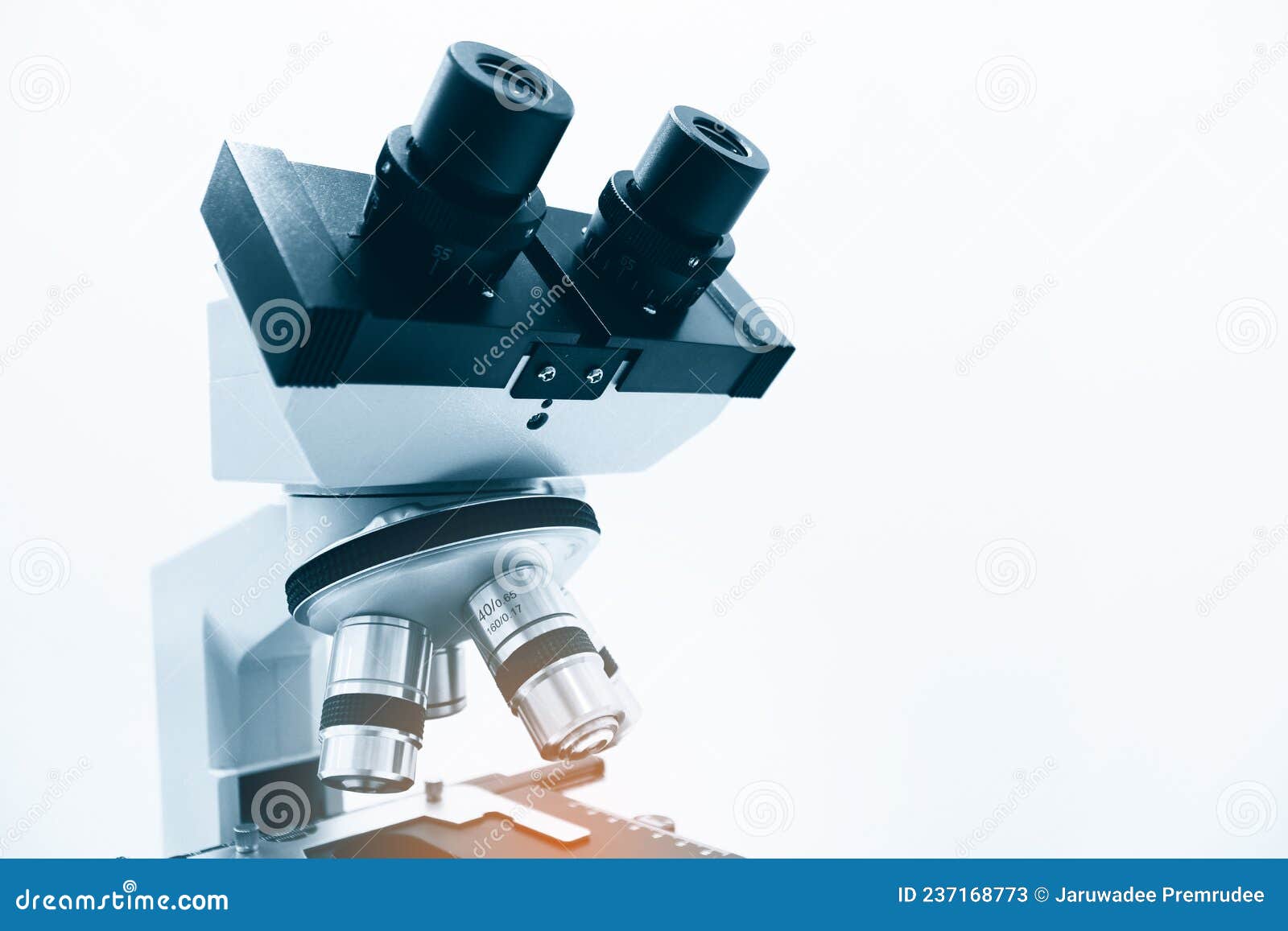 Microscope Isolated on the White Background Stock Image - Image of ...