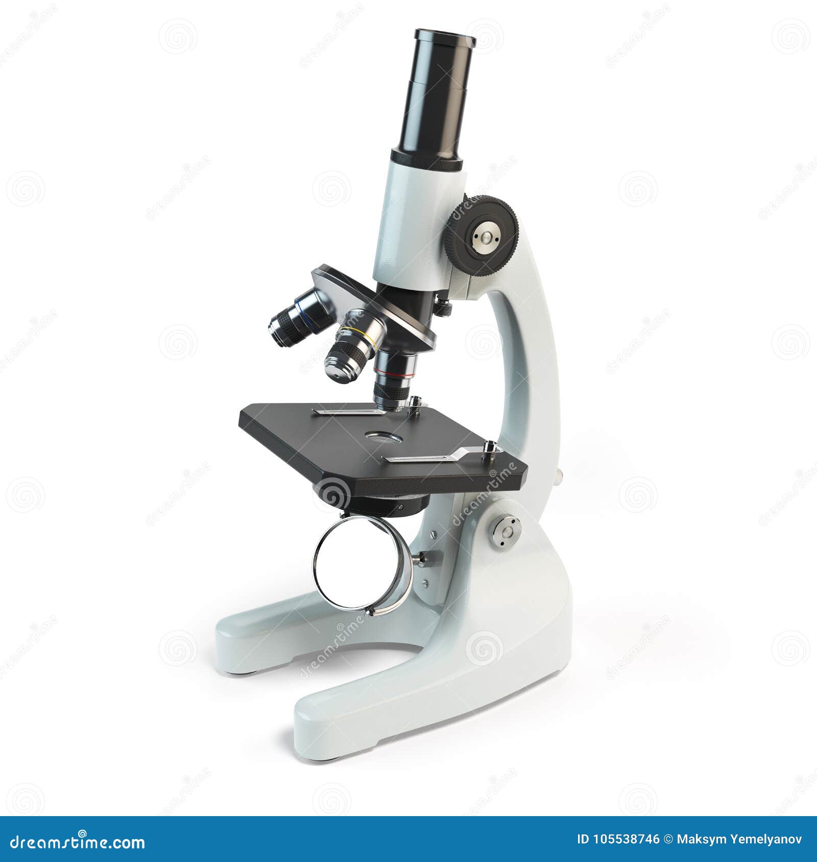 Microscope Isolated on White Background. Stock Illustration ...