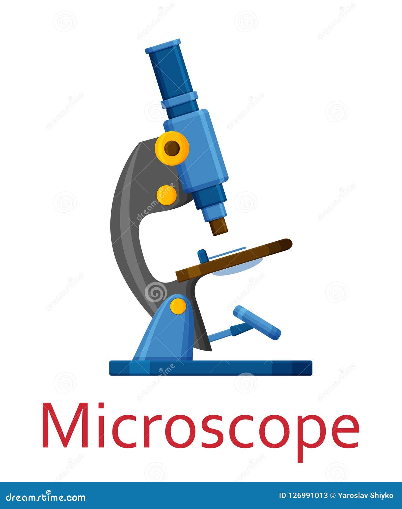 Microscope Isolated on the White Background. Vector Illustration. Stock ...