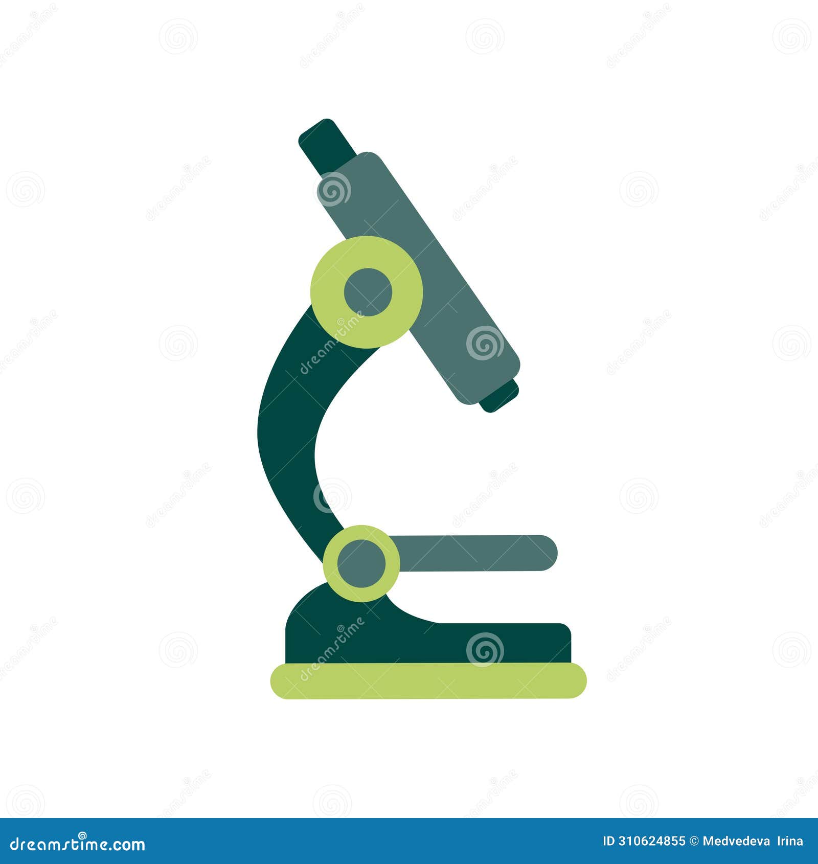 Microscope Isolated on White Background. Stock Vector - Illustration of ...