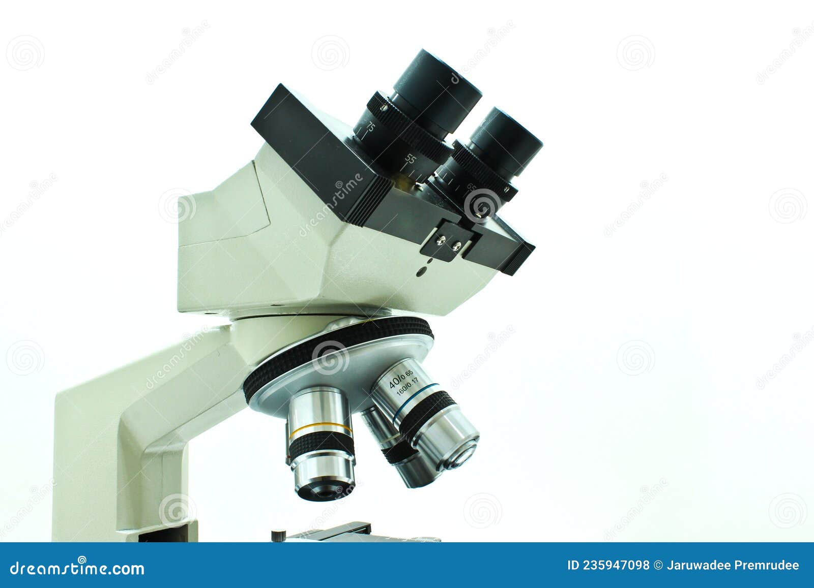 Microscope Isolated on the White Background Stock Photo - Image of ...