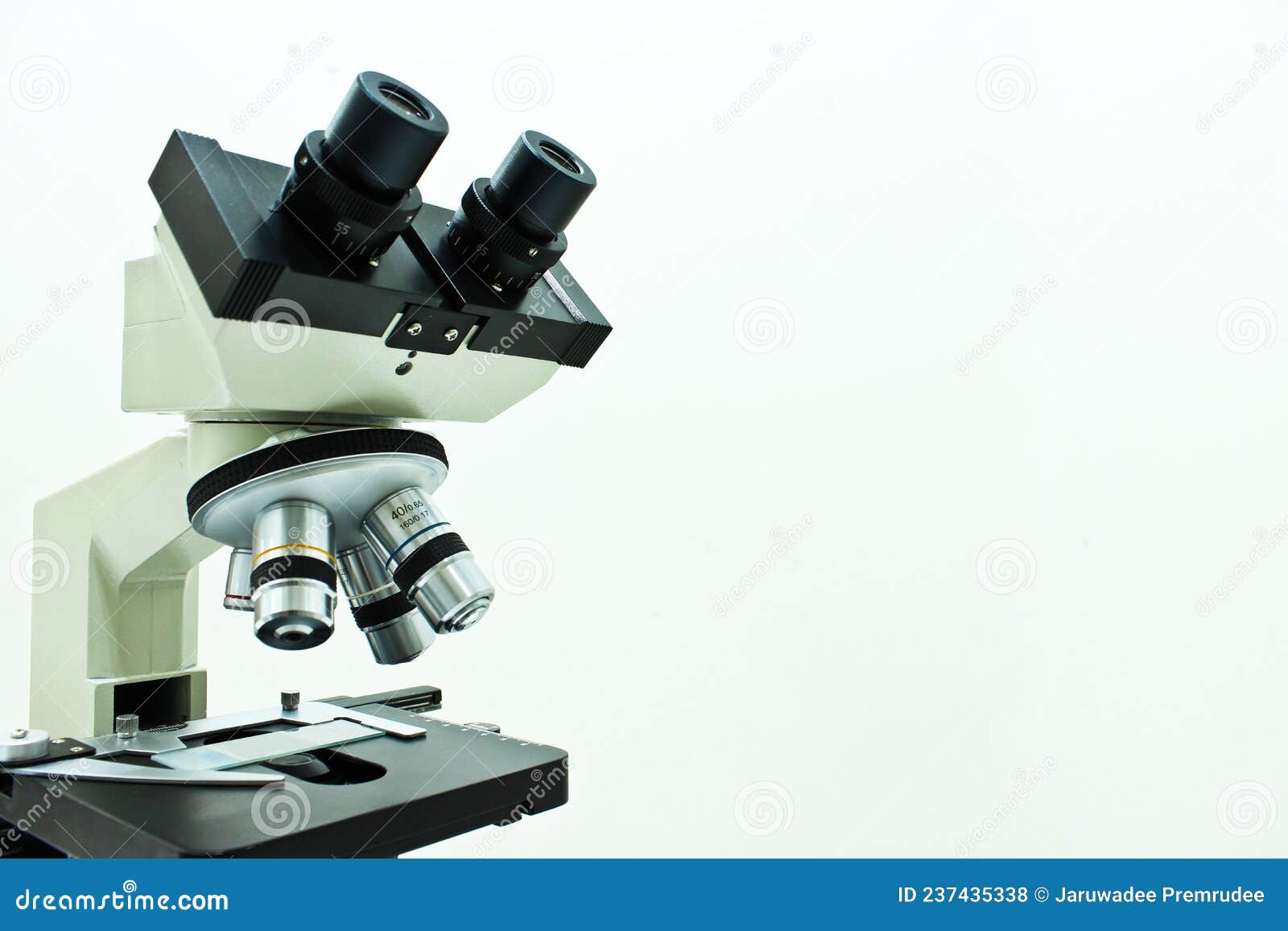 Microscope Isolated on the White Background Stock Photo - Image of ...