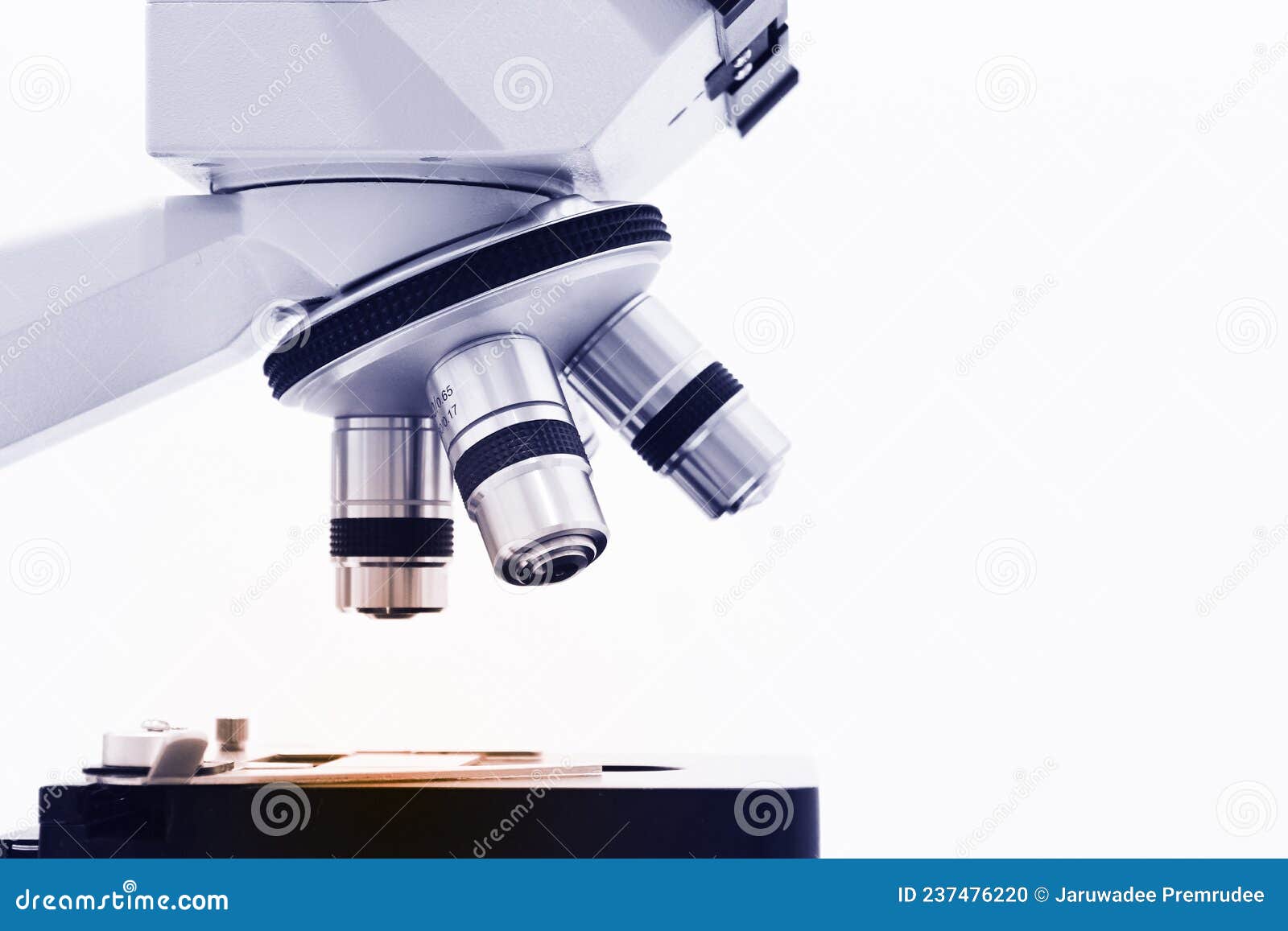 Microscope Isolated on the White Background Stock Photo - Image of ...