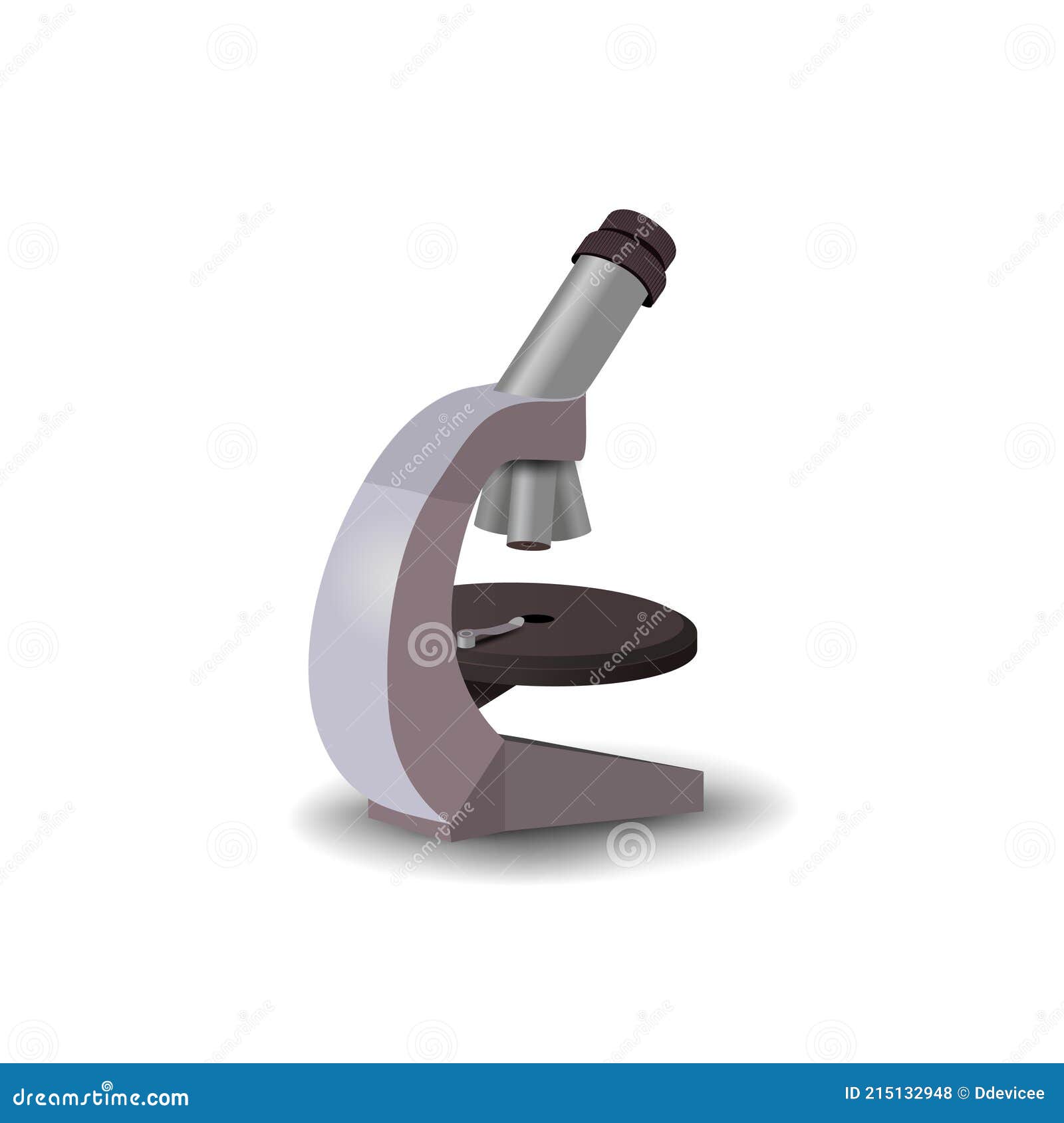 Microscope Isolated on White Background for Your Creativity Stock ...