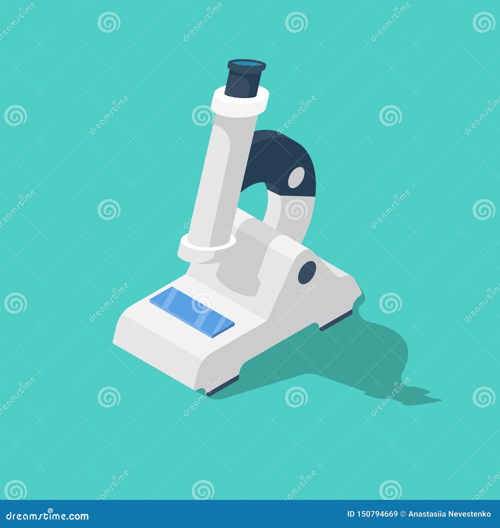 Microscope Isometric 3d Icon Vector Stock Vector - Illustration of ...