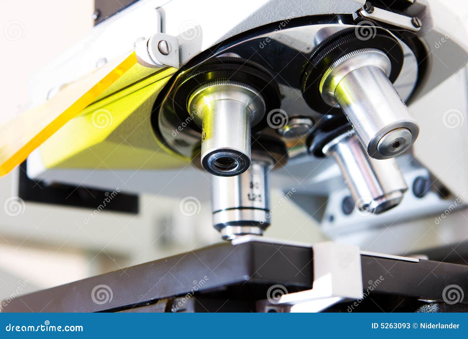 Microscope in lab stock image. Image of healthcare, biology - 5263093