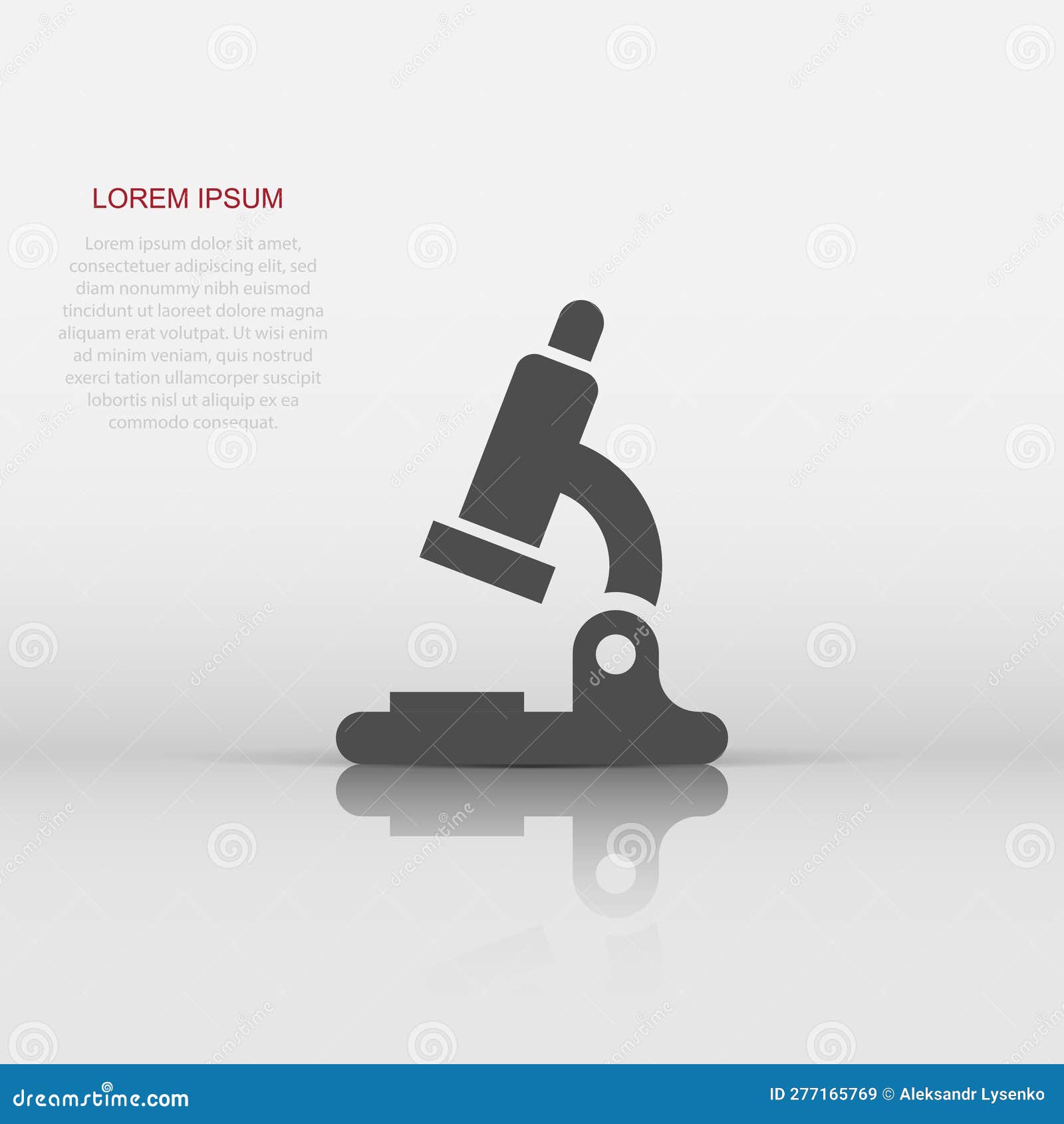 Microscope Lab Icon. Vector Illustration Stock Vector - Illustration of ...