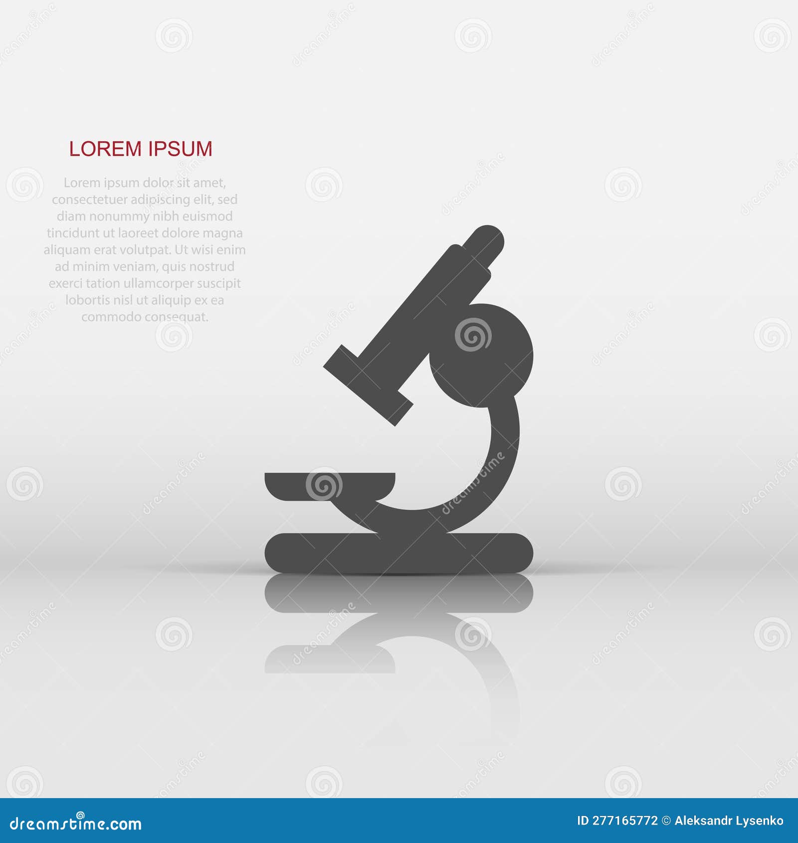 Microscope Lab Icon. Vector Illustration Stock Vector - Illustration of icon, microbiology ...