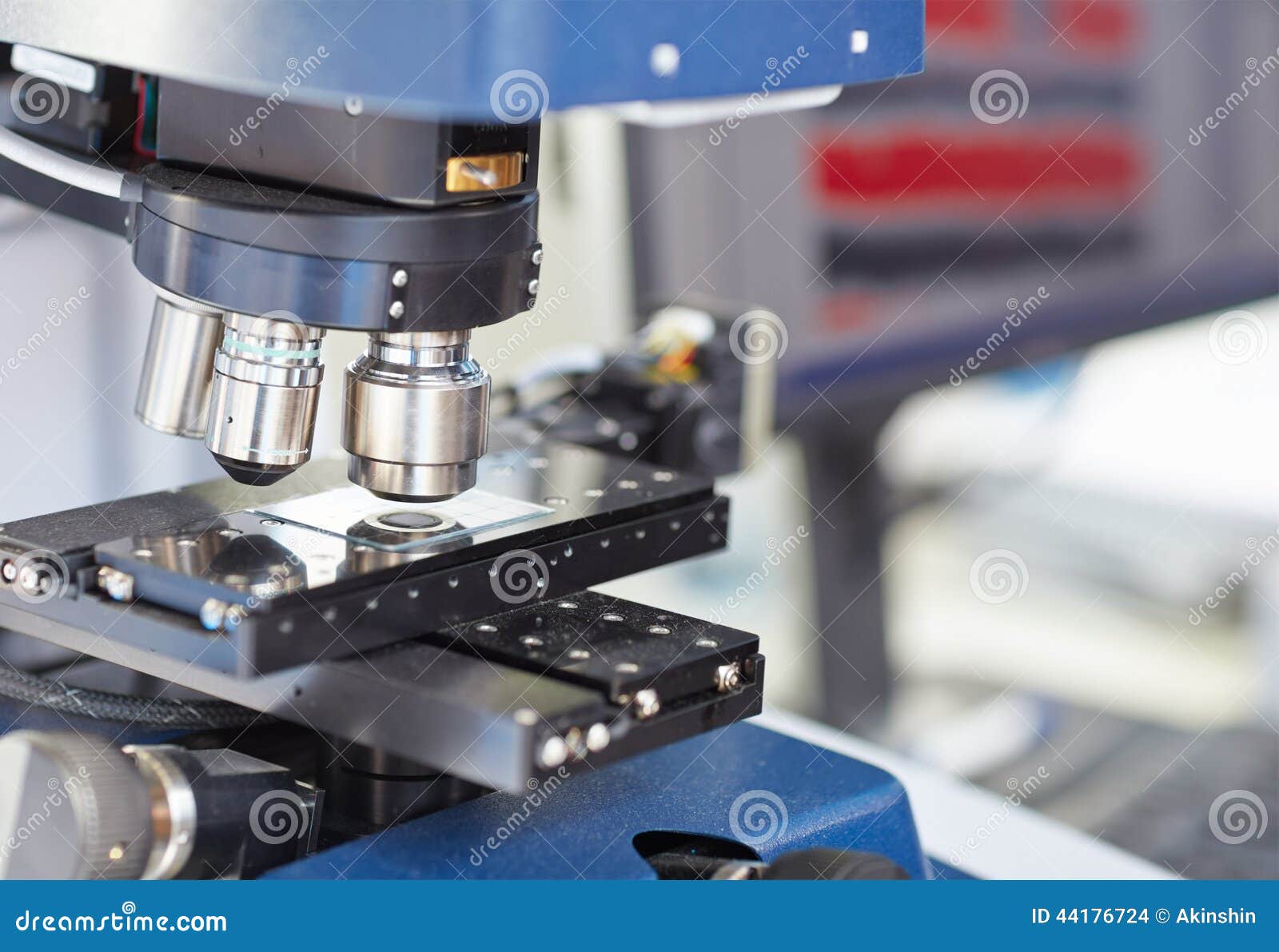 Microscope in a lab stock photo. Image of lens, industry - 44176724