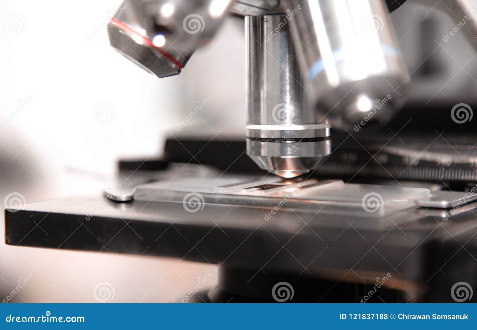 MIcroscope in Laboratory Analysis Concept. Stock Photo - Image of ...