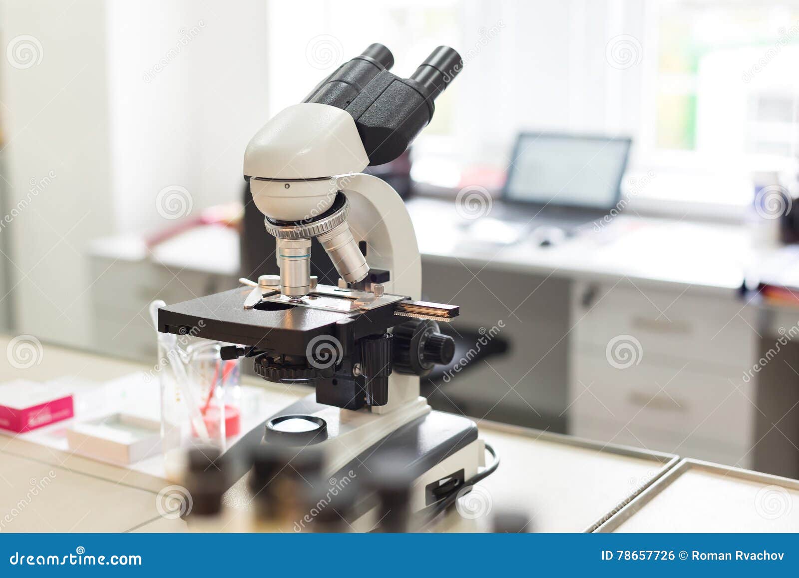 Microscope in the Laboratory Stock Photo - Image of health ...