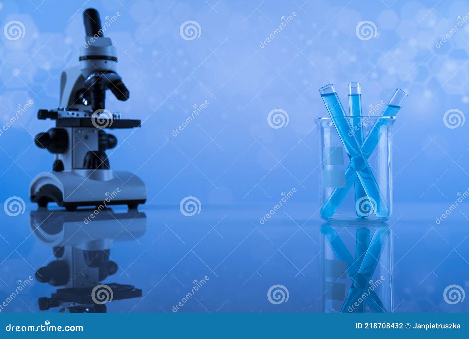 Microscope, Laboratory Beakers,Science Experiment Stock Photo - Image ...