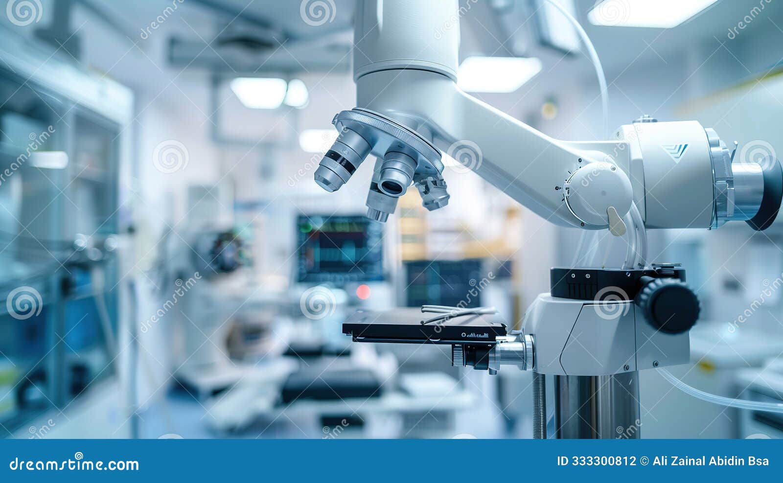The Microscope S Role in Laboratory Research Stock Illustration ...
