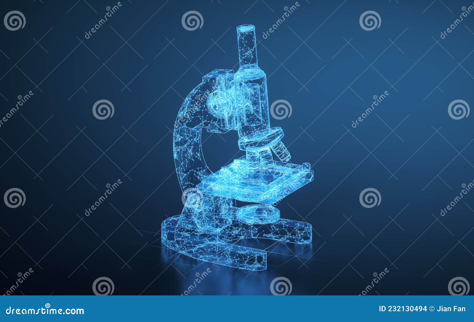 A Microscope in the Laboratory, 3d Rendering Stock Illustration ...