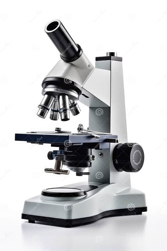 Microscope for Laboratory Research Isolated on White Background ...