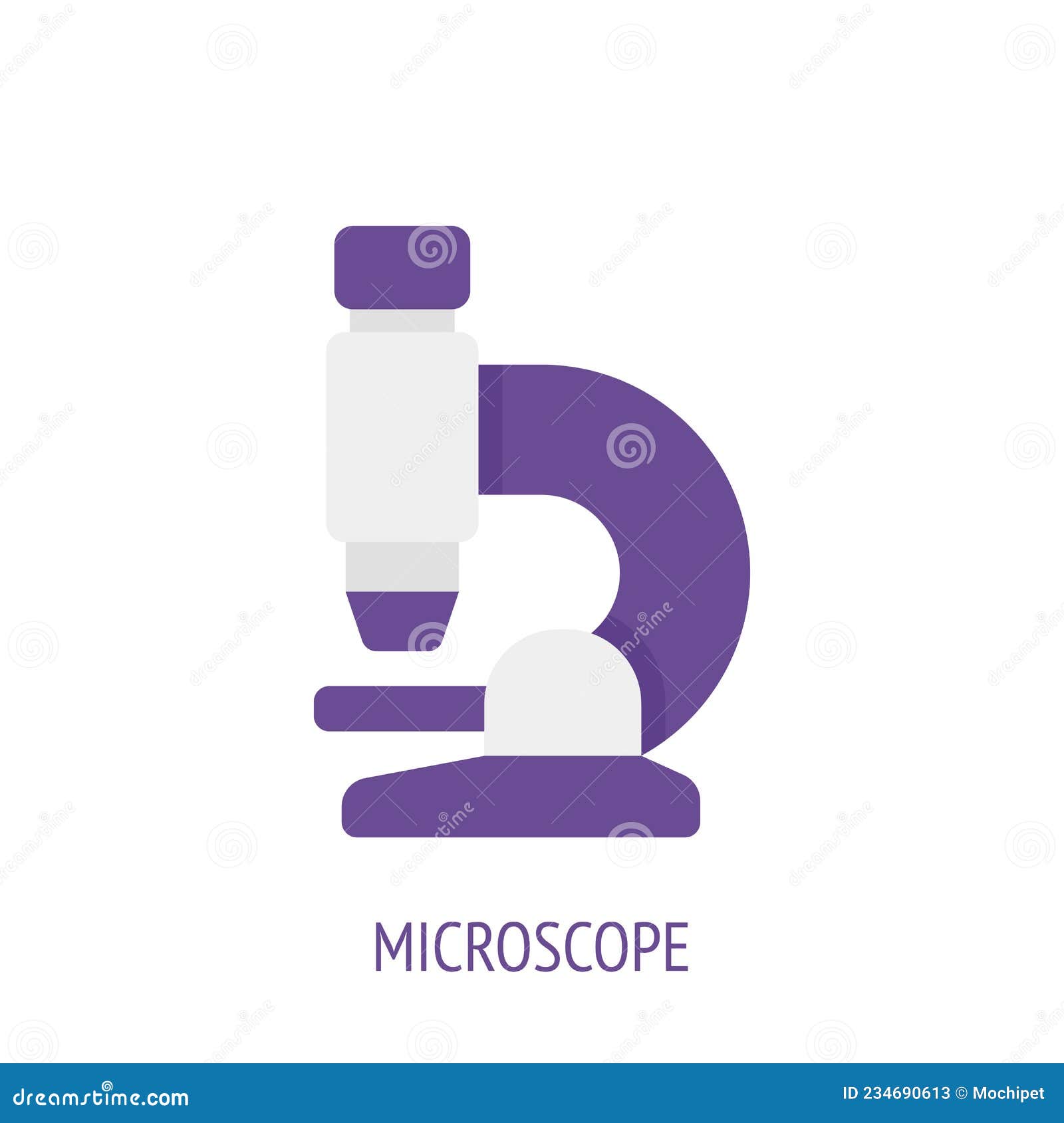 Microscope for Laboratory Research. Vector Flat Icon. Symbols of ...