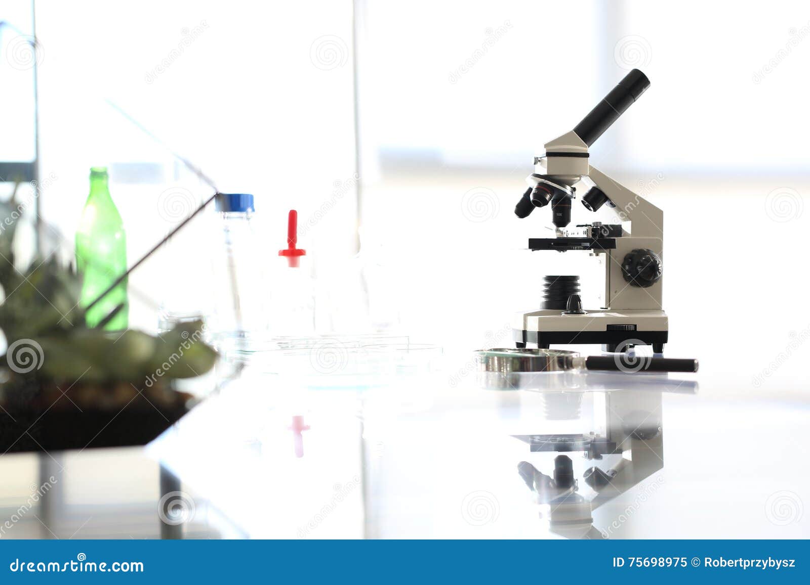 Microscope stock image. Image of chemistry, laboratory - 75698975
