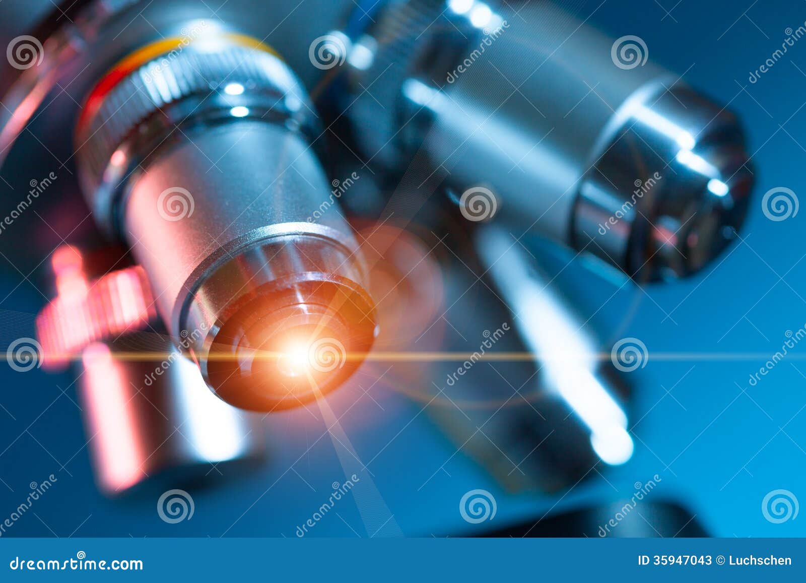 Microscope lens stock image. Image of microbiology, test - 35947043