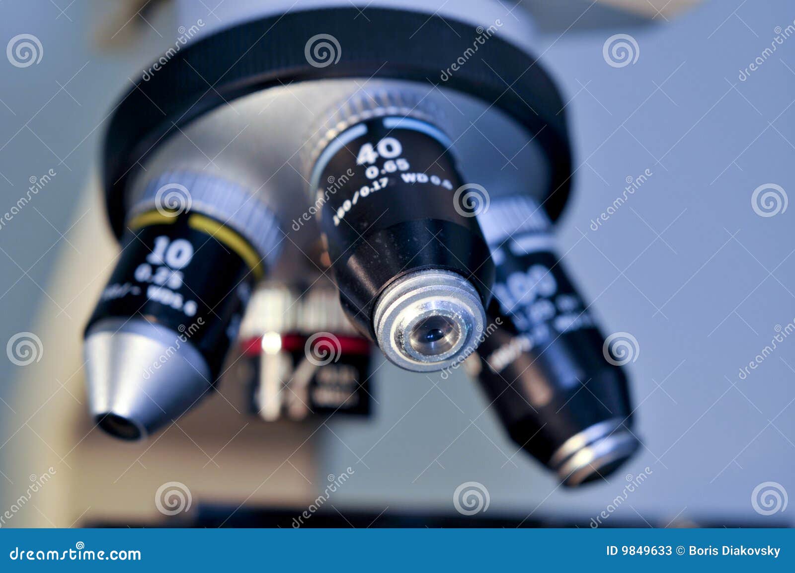Microscope lens closeup stock image. Image of eyepiece - 9849633