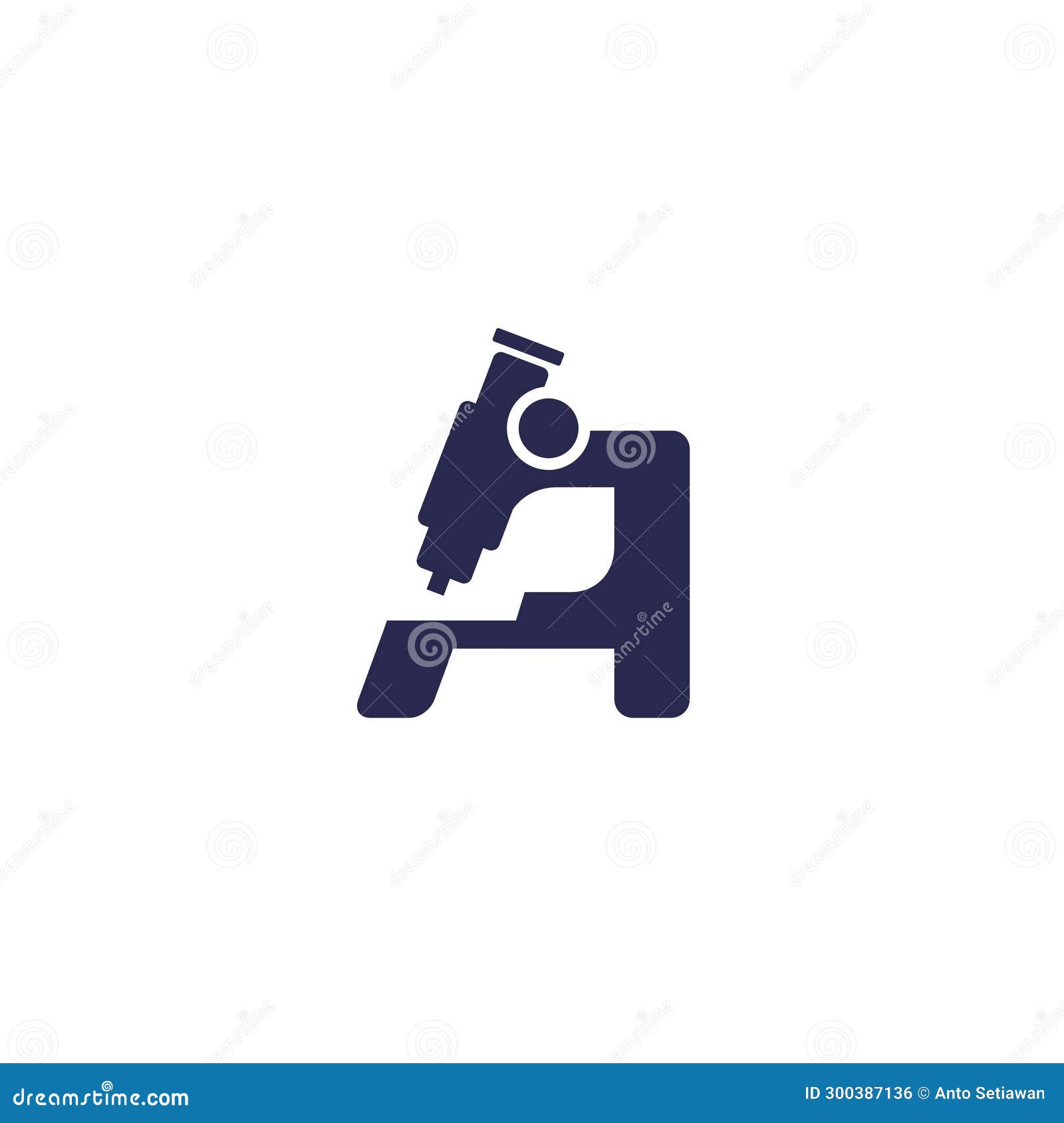 Letter A Microscope Logo. Microscope Icon Cartoon Vector ...