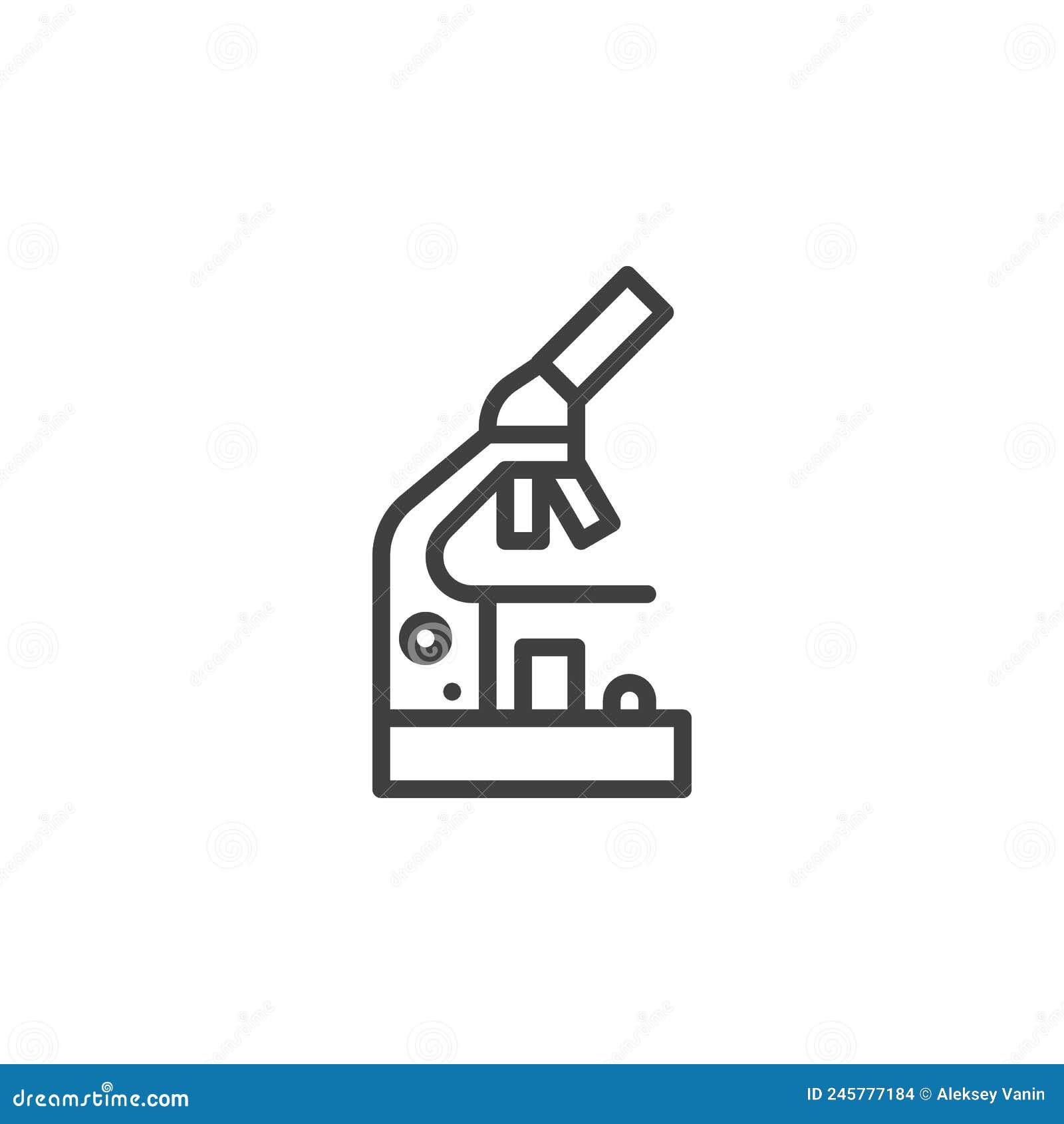 Microscope line icon stock vector. Illustration of micro - 245777184