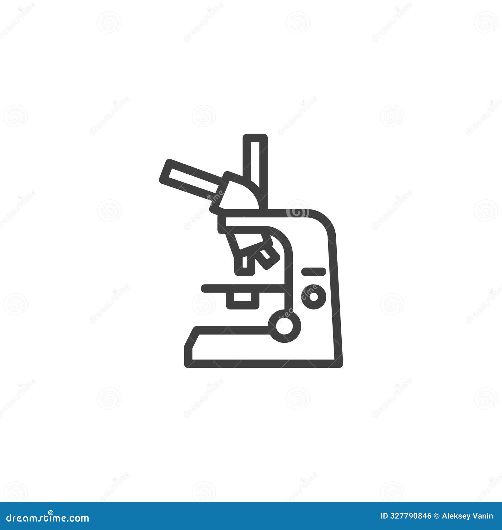 Microscope line icon stock illustration. Illustration of thin - 327790846