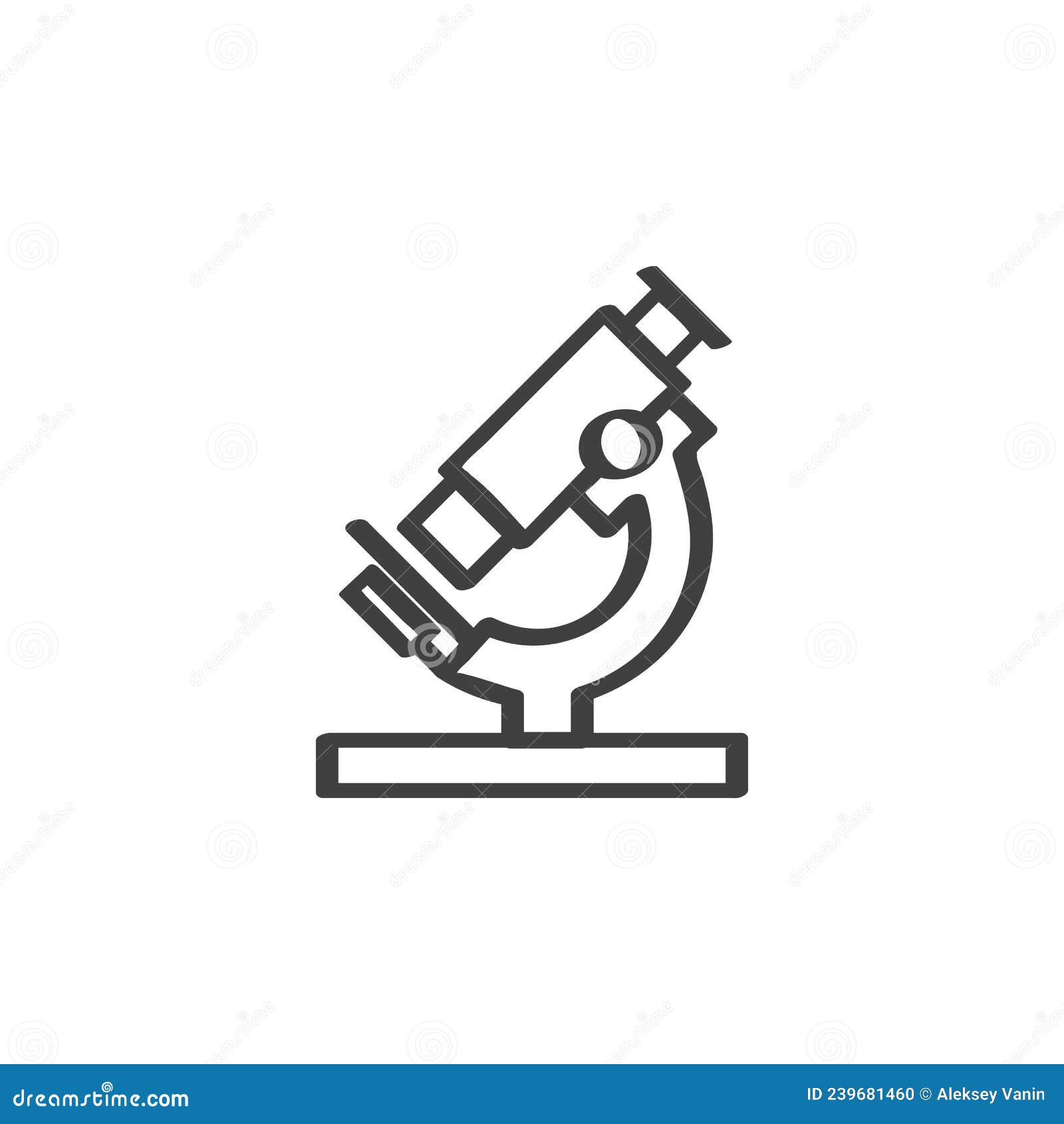 Microscope line icon stock vector. Illustration of graphics - 239681460