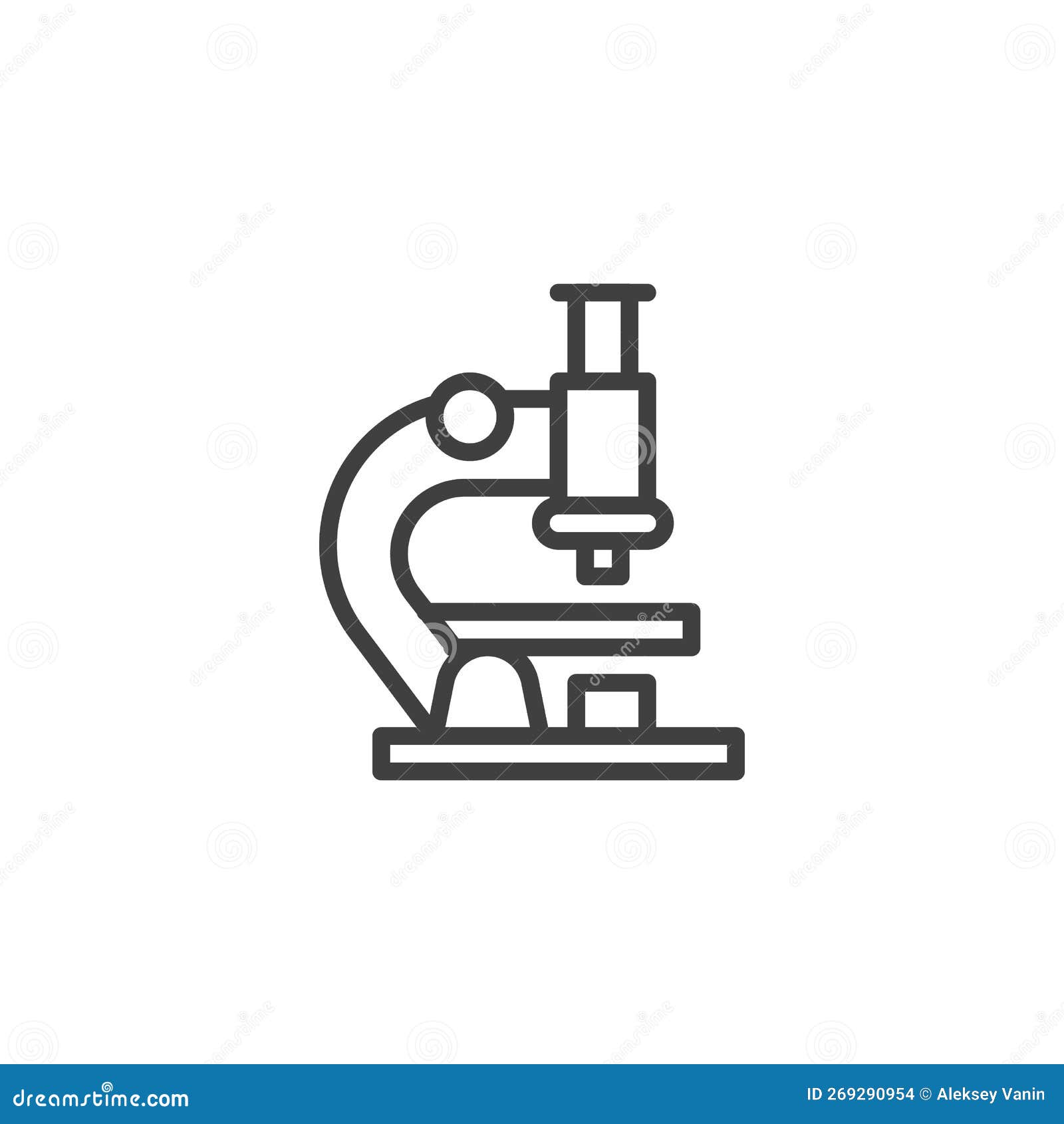 Microscope line icon stock vector. Illustration of research - 269290954