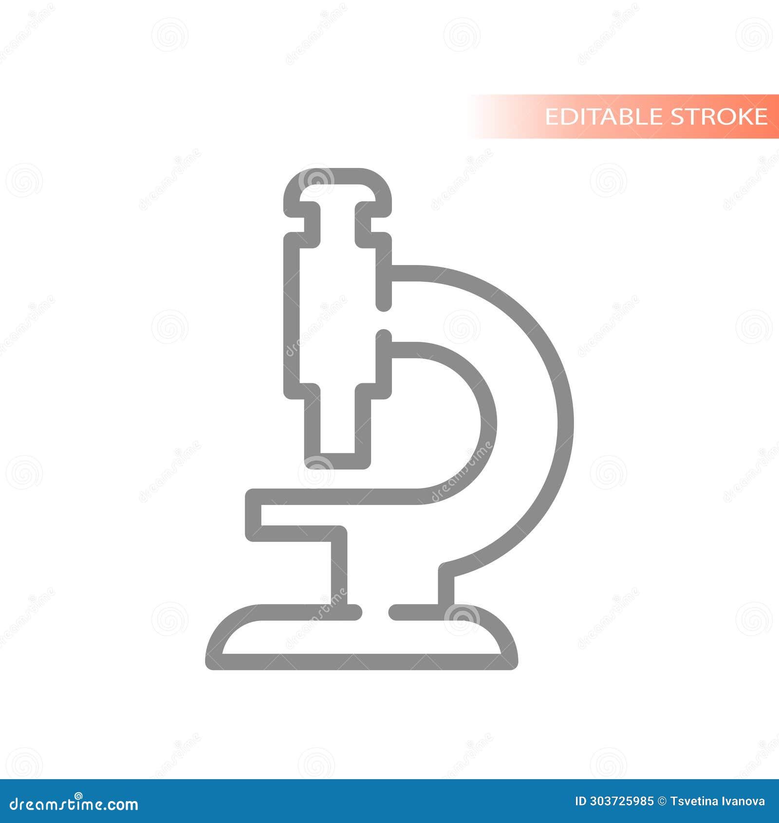 Microscope Line Vector Icon Stock Vector - Illustration of discovery ...