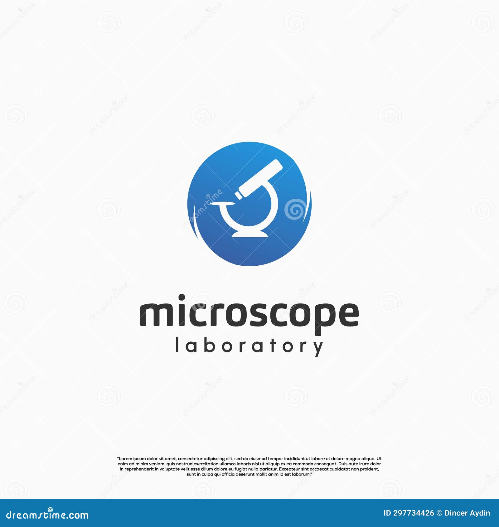 Microscope Logo Design in Abstract Creative Circle Shape Vector Stock ...