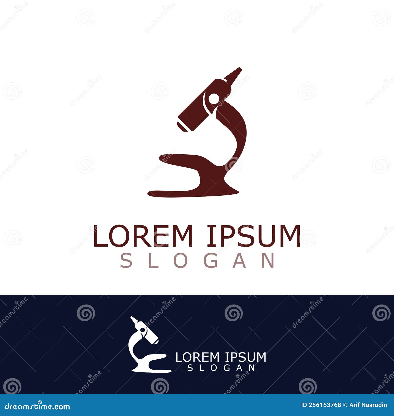 Microscope Logo Image Design. Simple Illustration of Biology Microscope ...