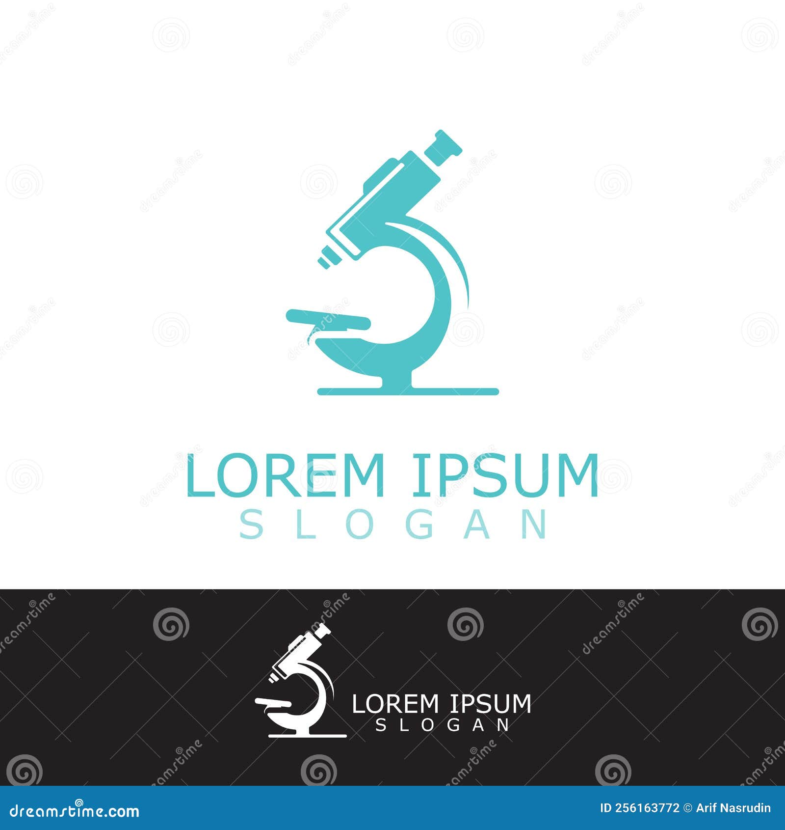 Microscope Logo Image Design. Simple Illustration of Biology Microscope ...