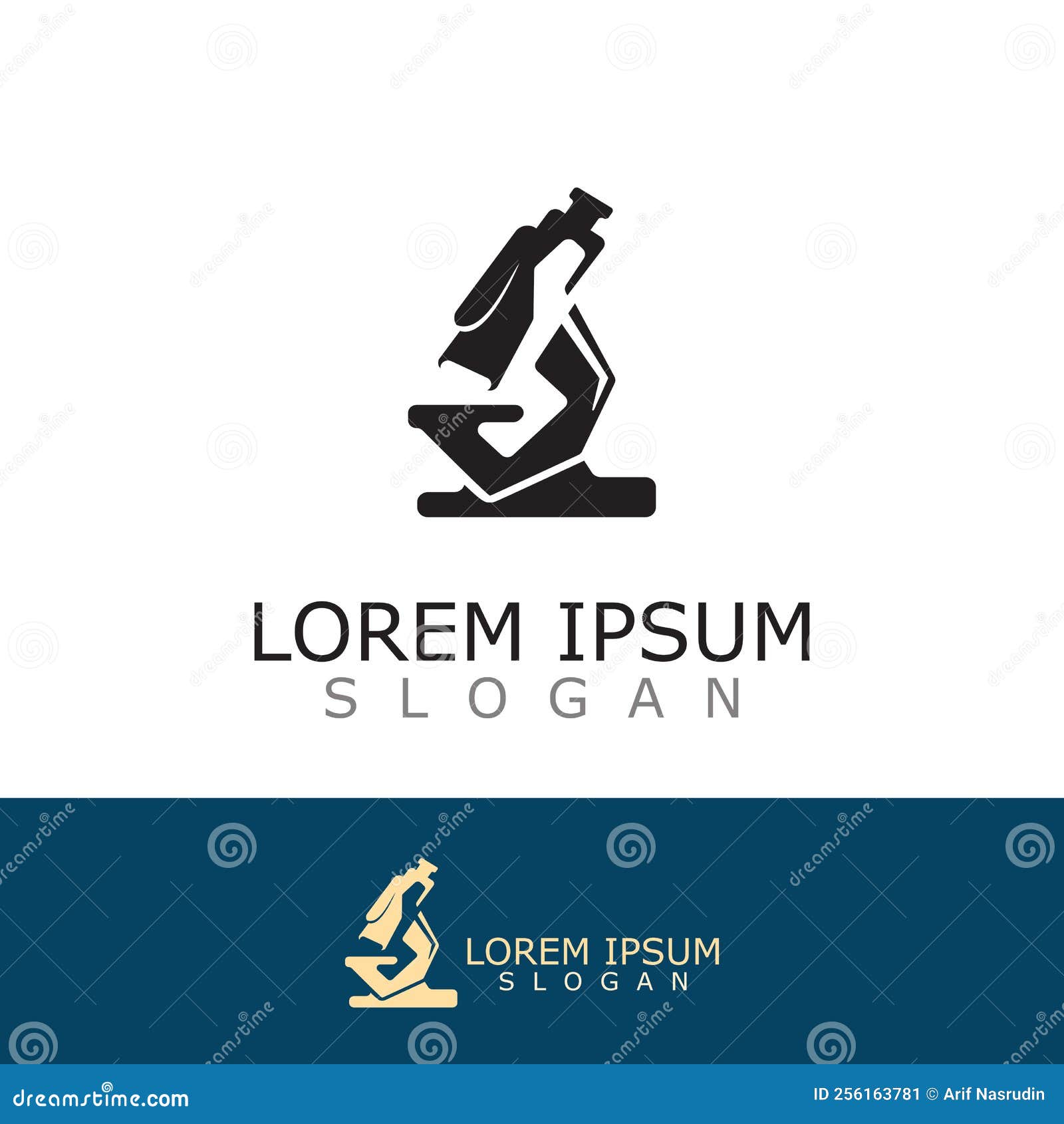 Microscope Logo Image Design. Simple Illustration of Biology Microscope ...