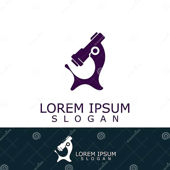 Microscope Logo Image Design. Simple Illustration of Biology Microscope ...