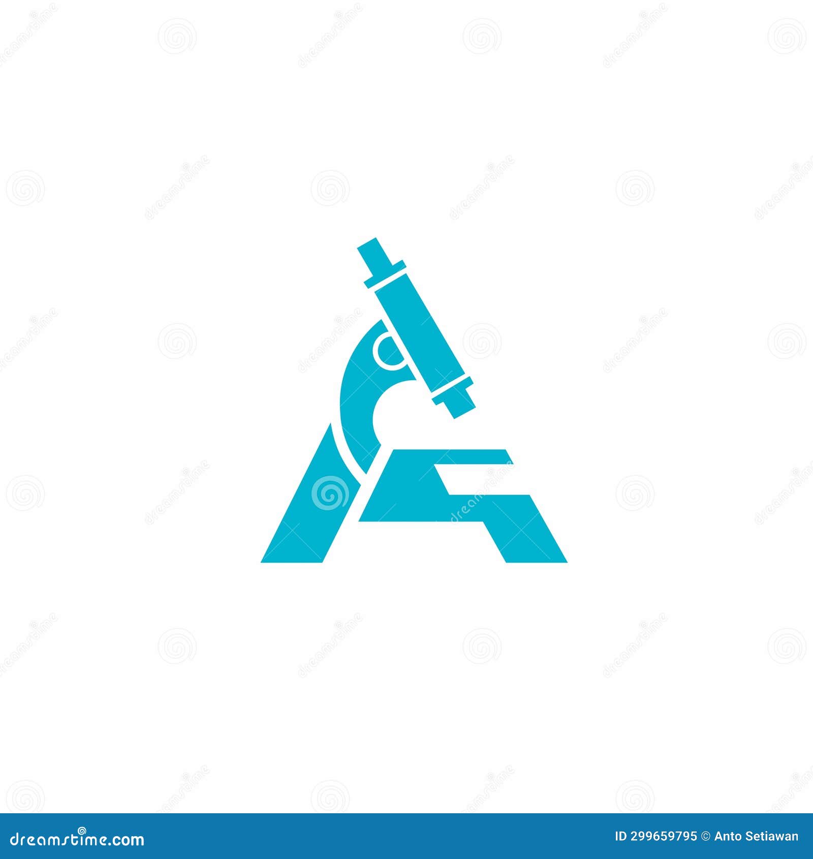 A Microscope Logo Simple Design Stock Vector - Illustration of science ...
