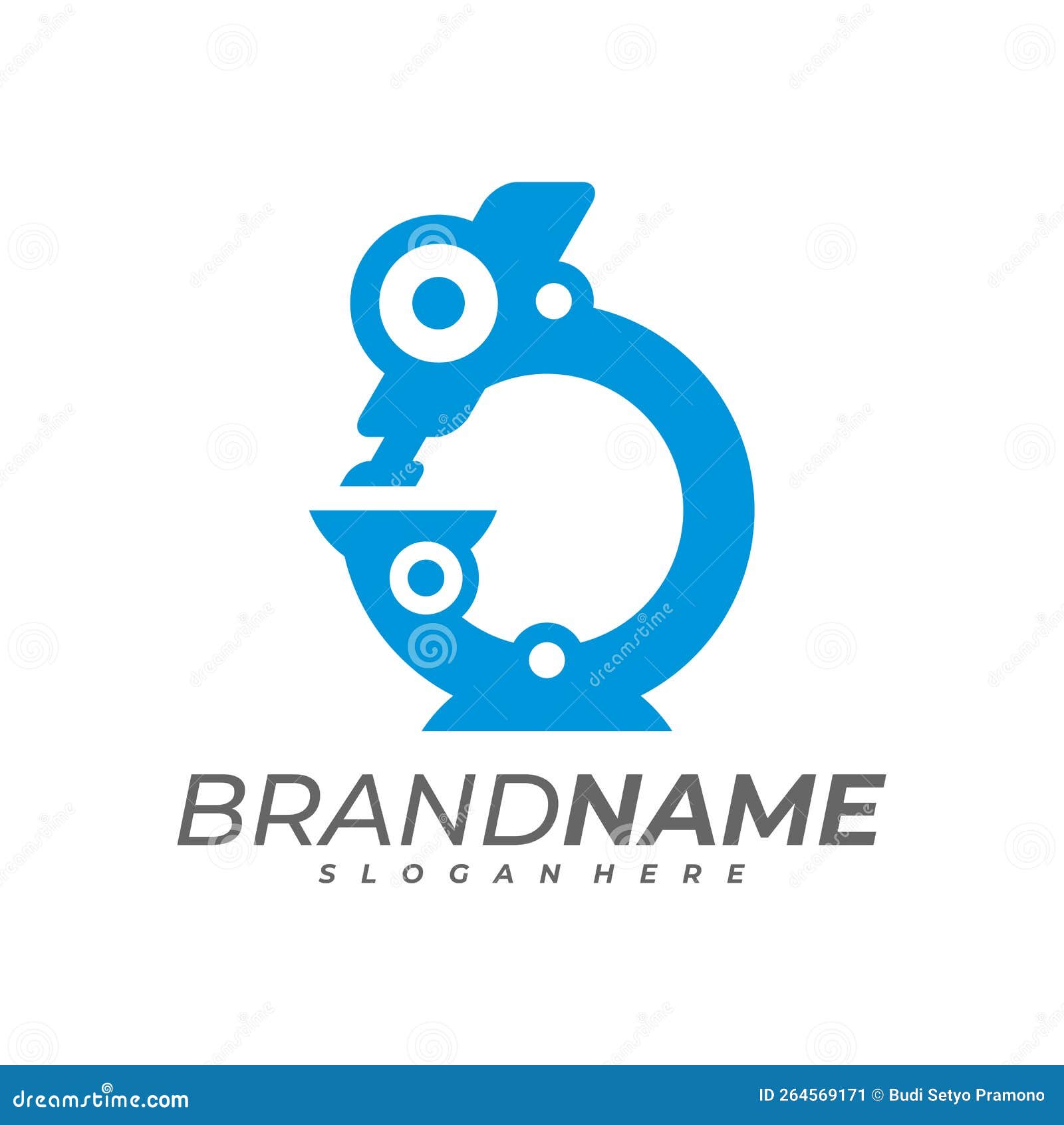 Microscope Logo Template, Science Logo Design Vector Stock Illustration ...