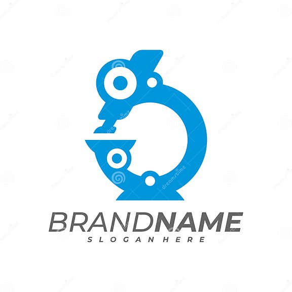 Microscope Logo Template, Science Logo Design Vector Stock Illustration ...