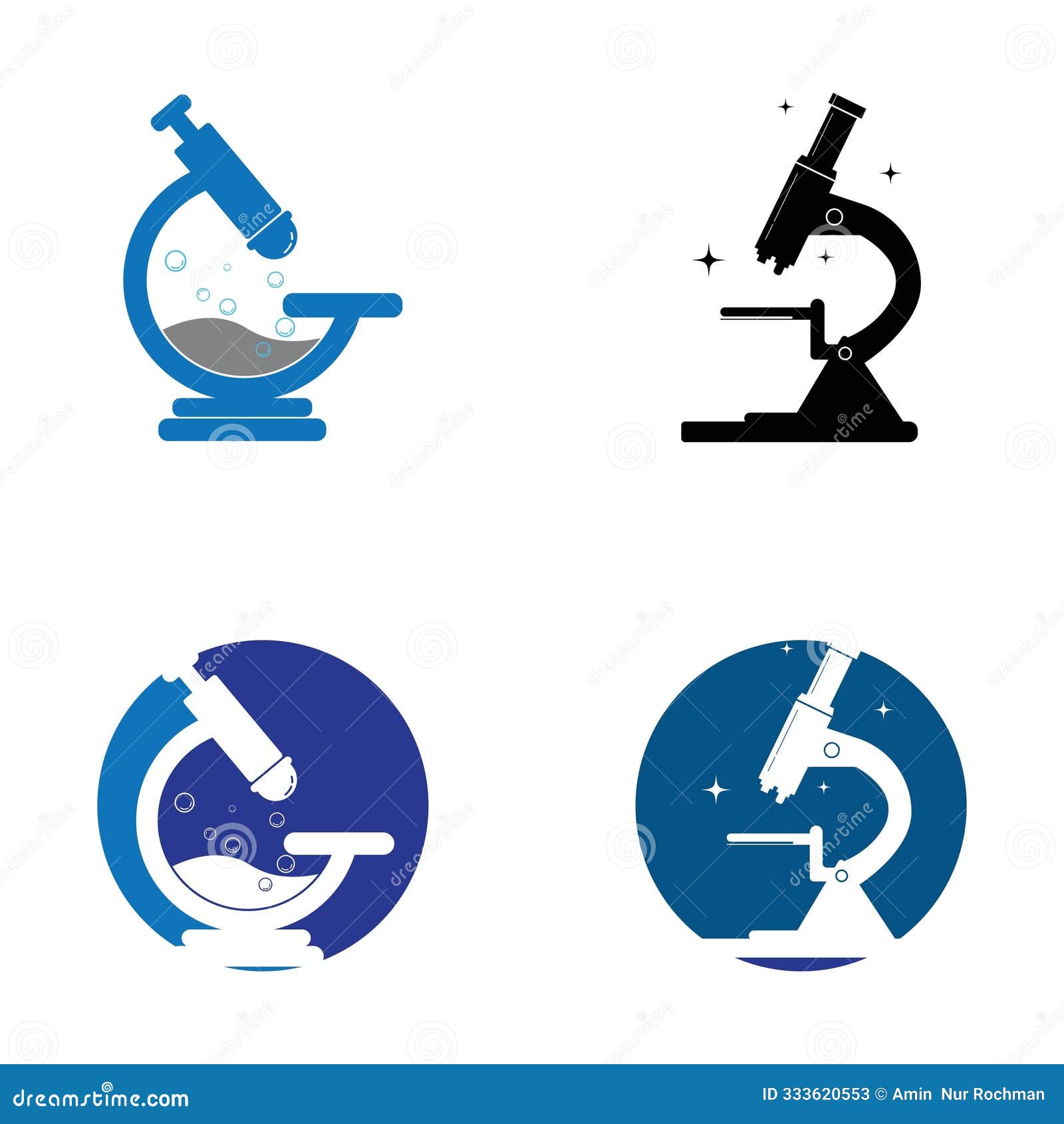 Microscope Logo Vector Icon Design Stock Illustration - Illustration of ...