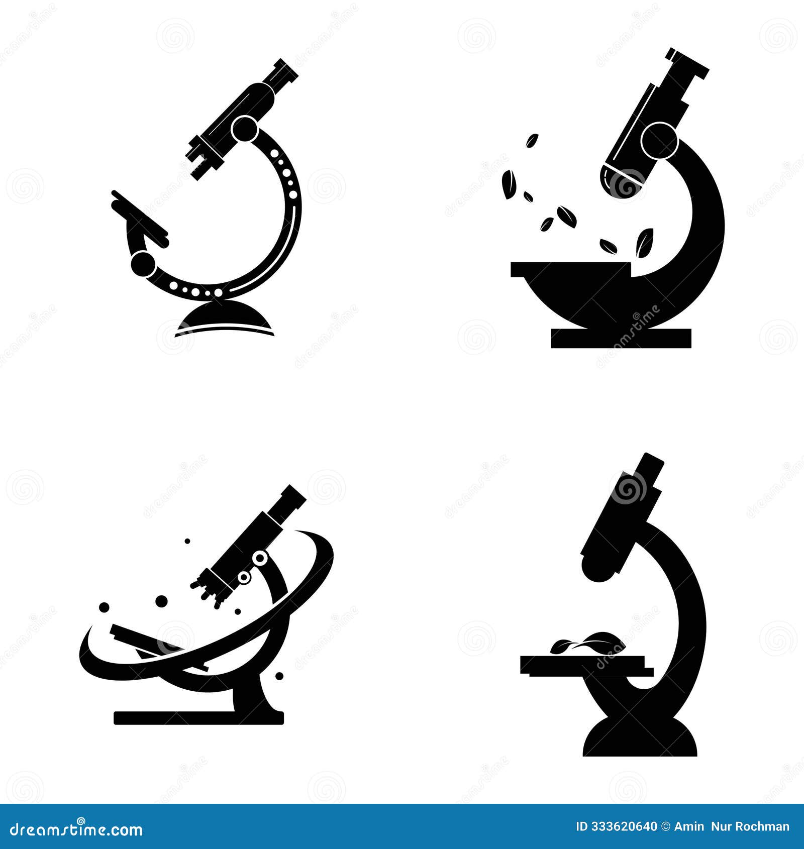 Microscope Logo Vector Icon Design Stock Illustration - Illustration of ...