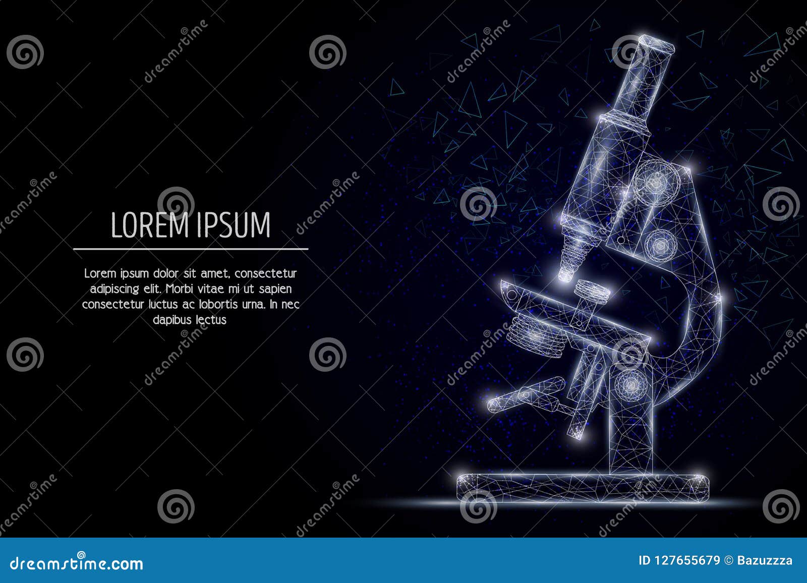 Microscope Vector Geometric Polygonal Art Style Design Stock Vector ...