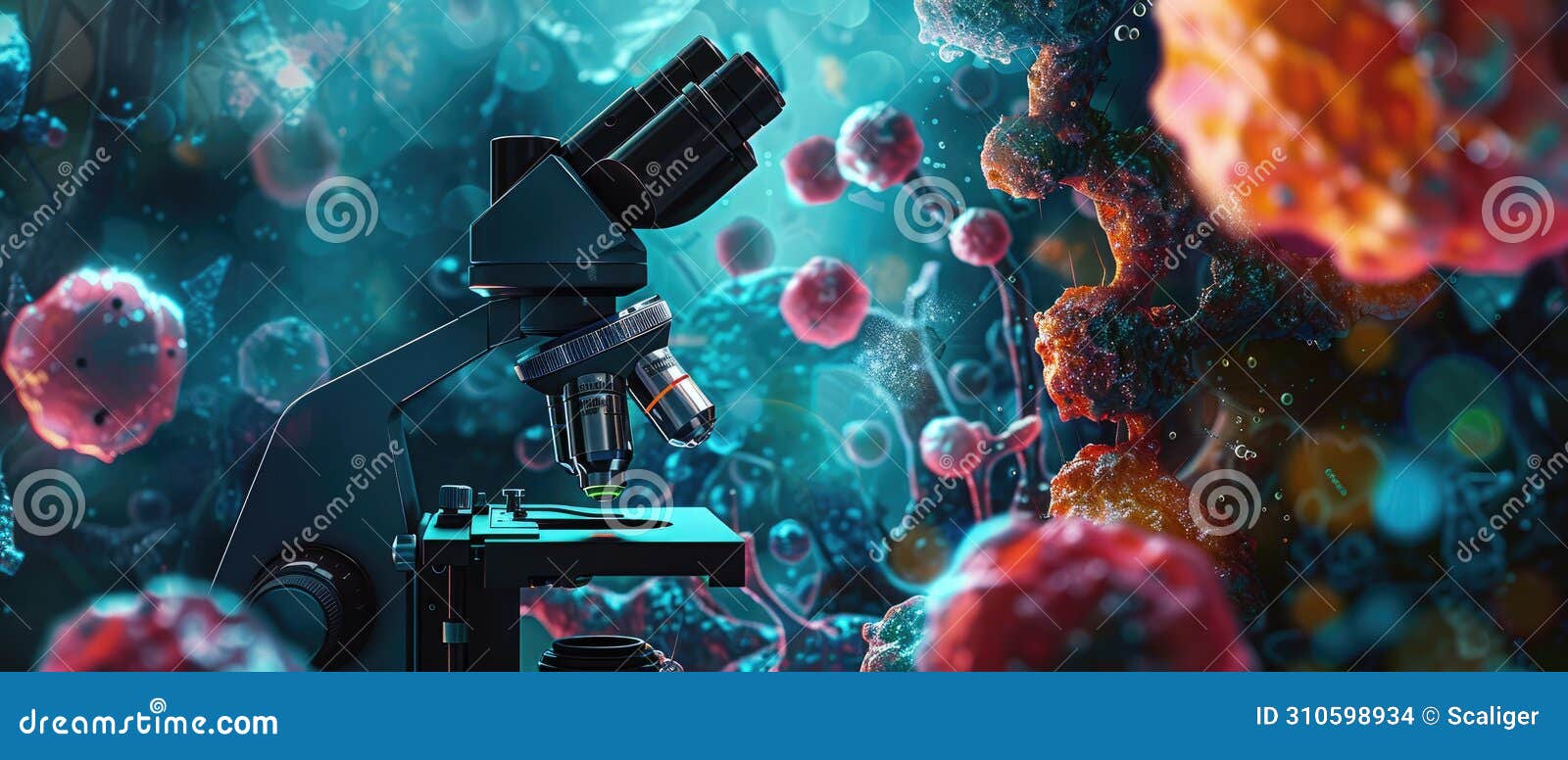 Microscope and Macro View of Organic Structure, Abstract Background for ...